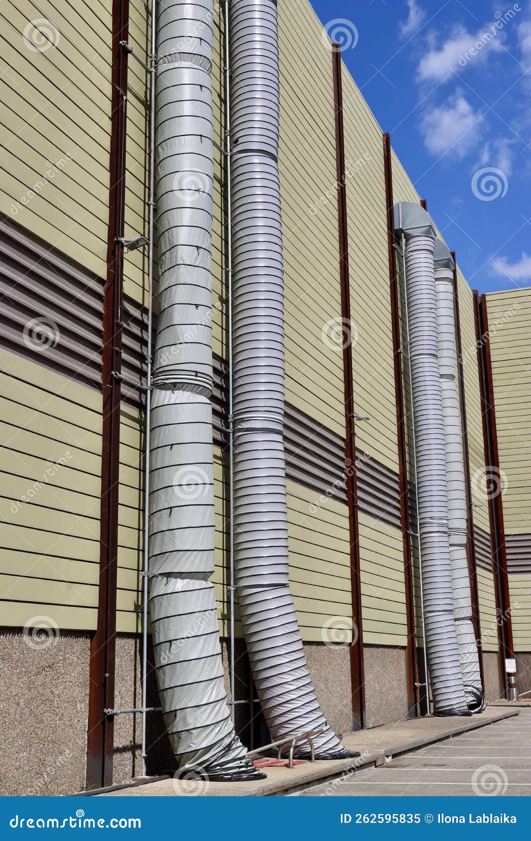 Ventilation system ducts stock image. Image of silvery - 262595835