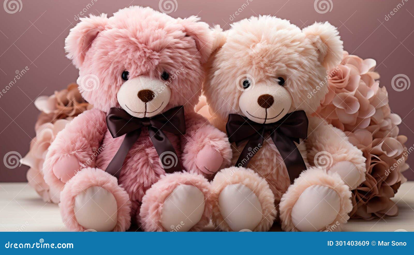 Big Very Soft Teddy Bears, Brown, White Background , Generate AI Stock ...