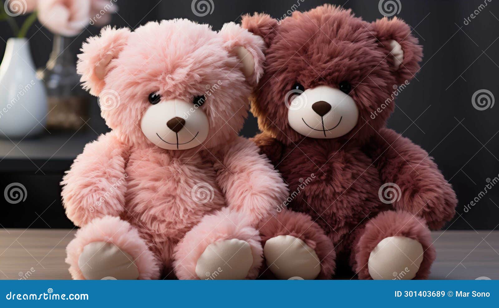 Big Very Soft Teddy Bears, Brown, White Background , Generate AI Stock ...