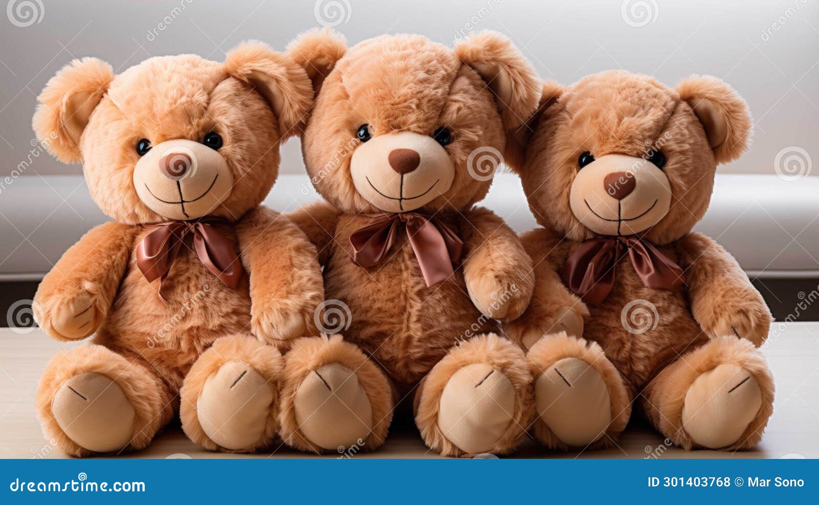 Big Very Soft Teddy Bears, Brown, White Background , Generate AI Stock ...