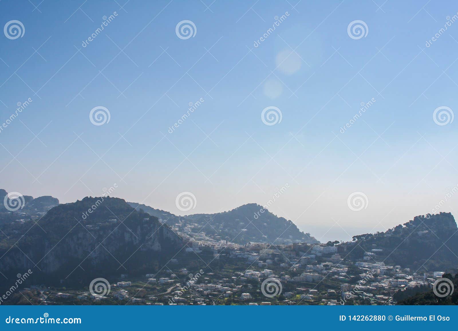 Big View Over the Mountain of Capri Stock Photo - Image of landmark ...