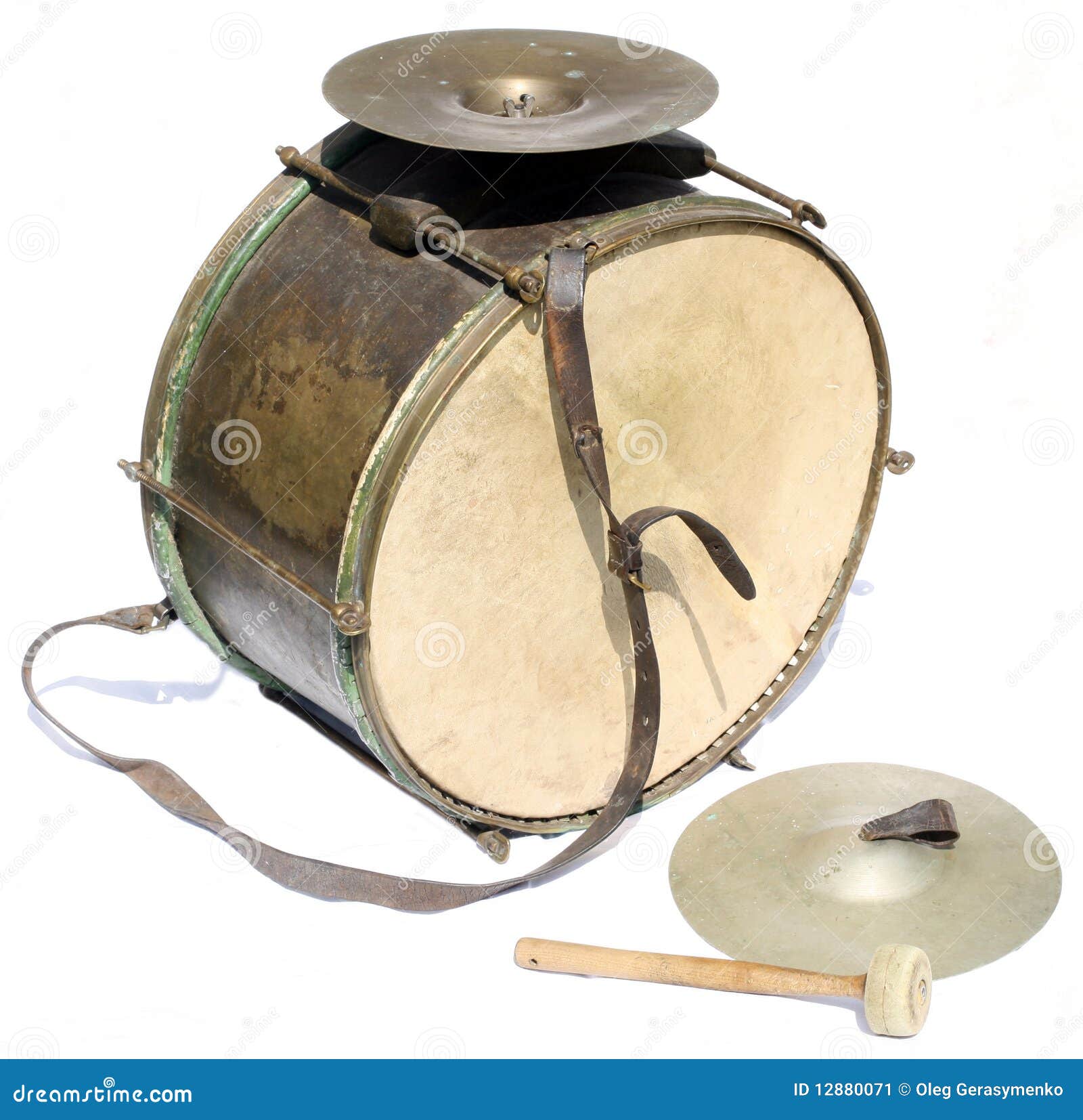 Big Vintage Orchestral Drum Stock Image - Image of frame, instrument ...