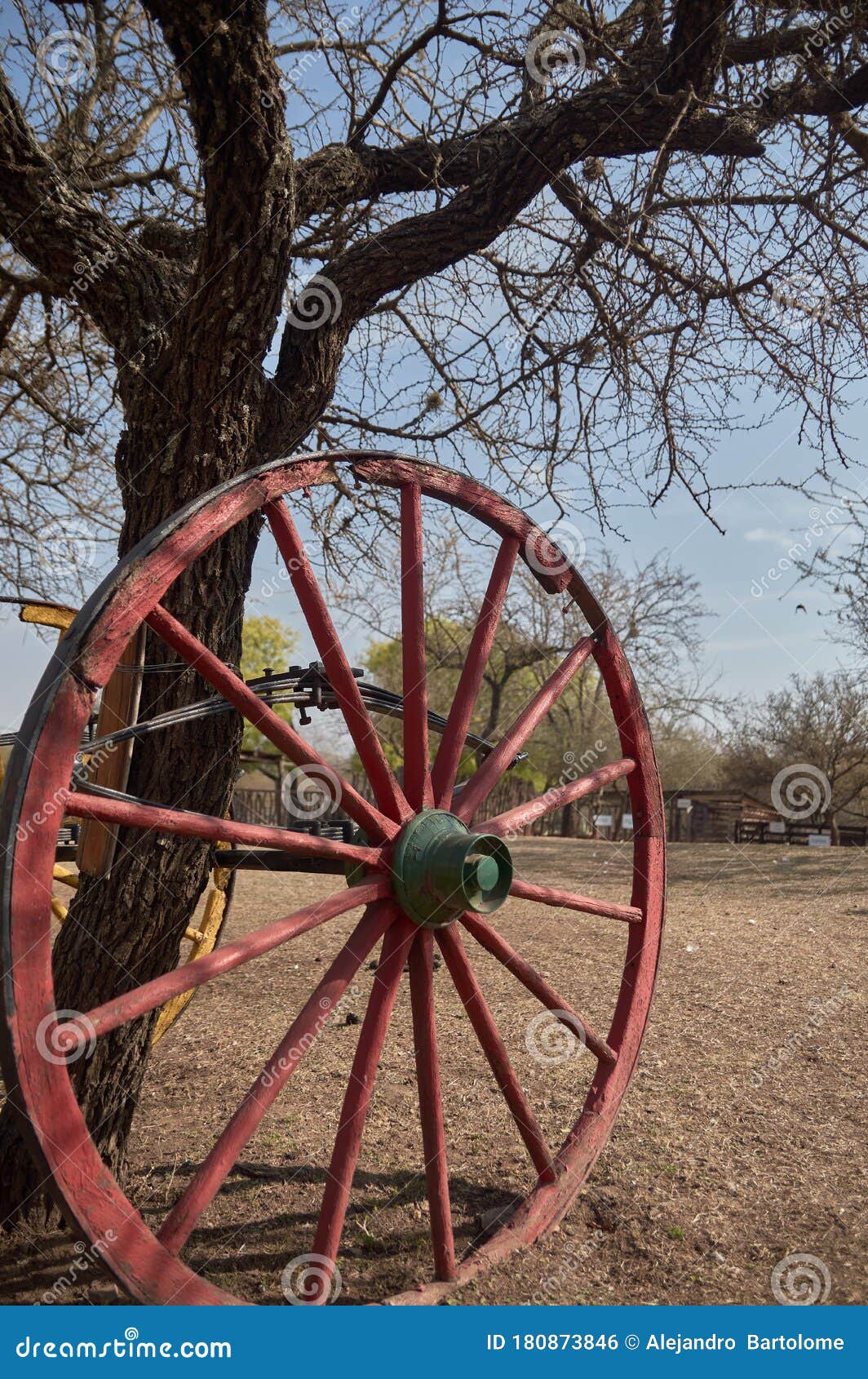 Big wagon wheel stock photo. Image of light, road, round - 180873846