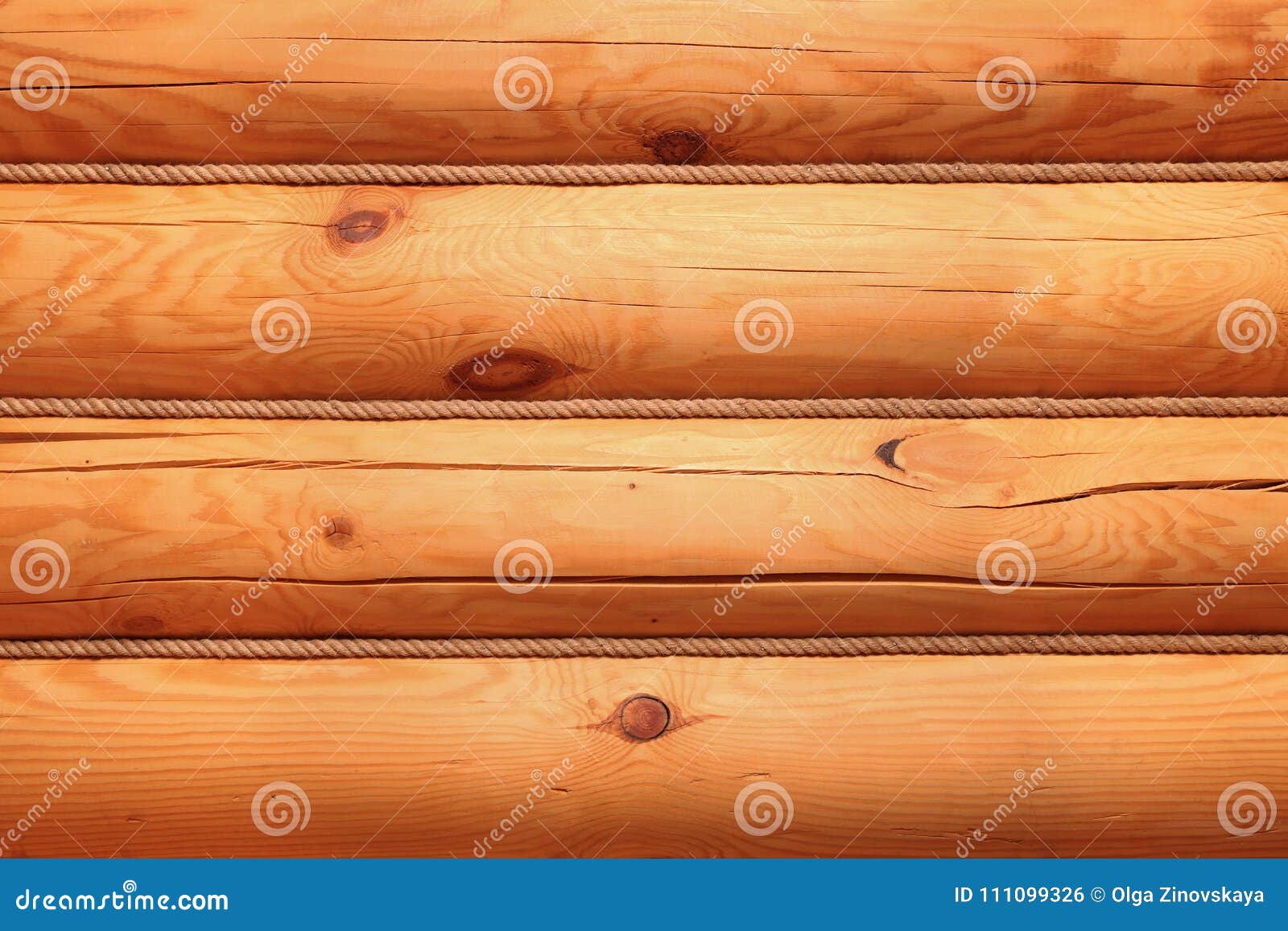 Wall of round logs stock photo. Image of exterior, rustic - 111099326