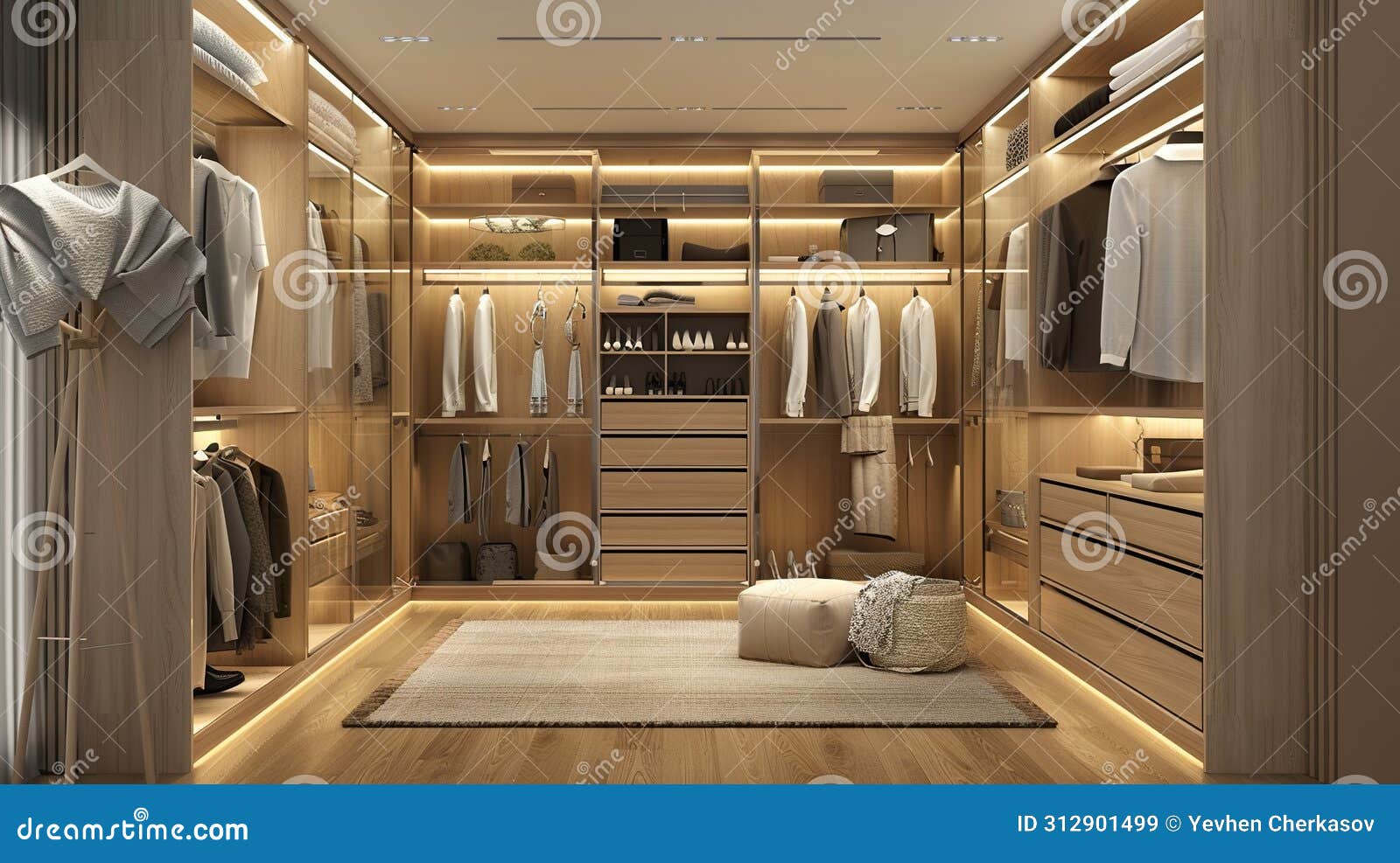 Modern Wardrobe Design for a Master Bedroom Cloakroom. Created with ...