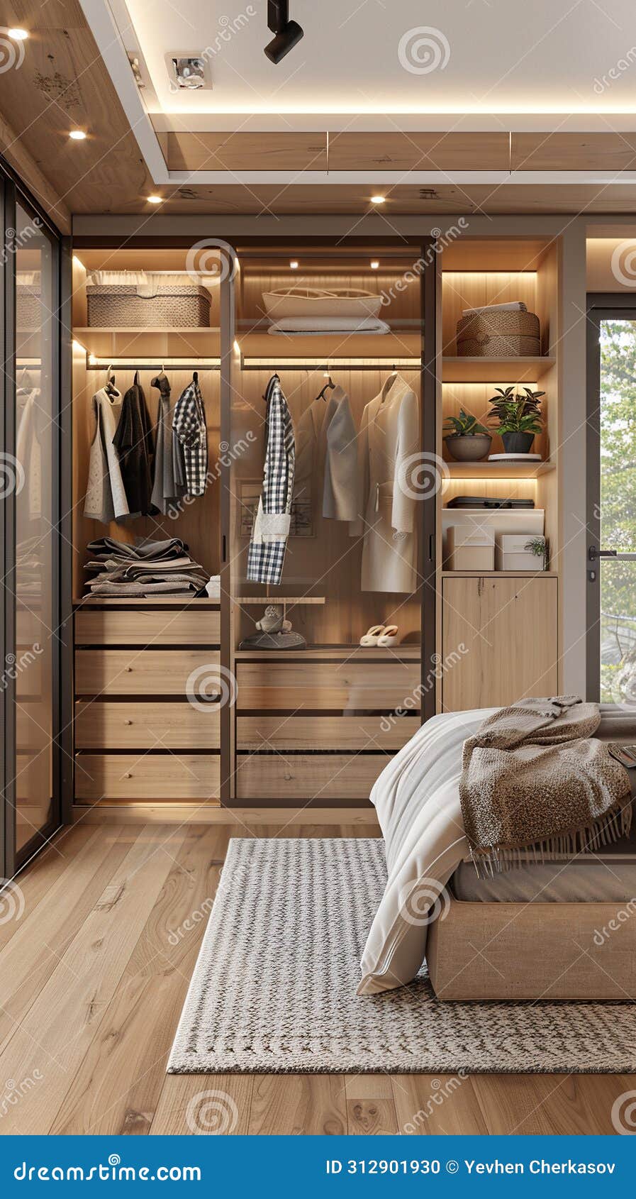 Modern Wardrobe Design for a Master Bedroom Cloakroom. Created with ...