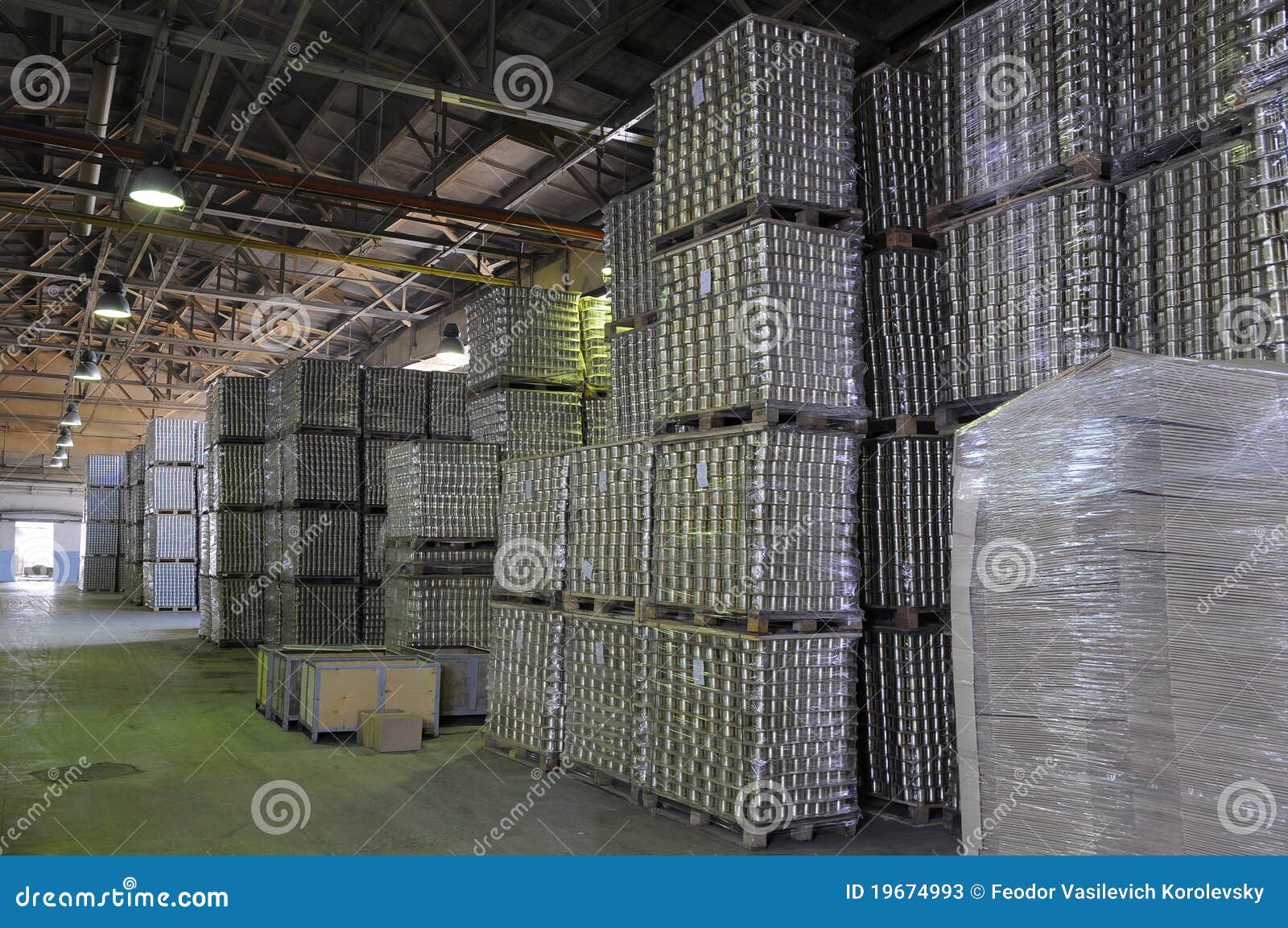 The big warehouse. stock image. Image of business, metal - 19674993