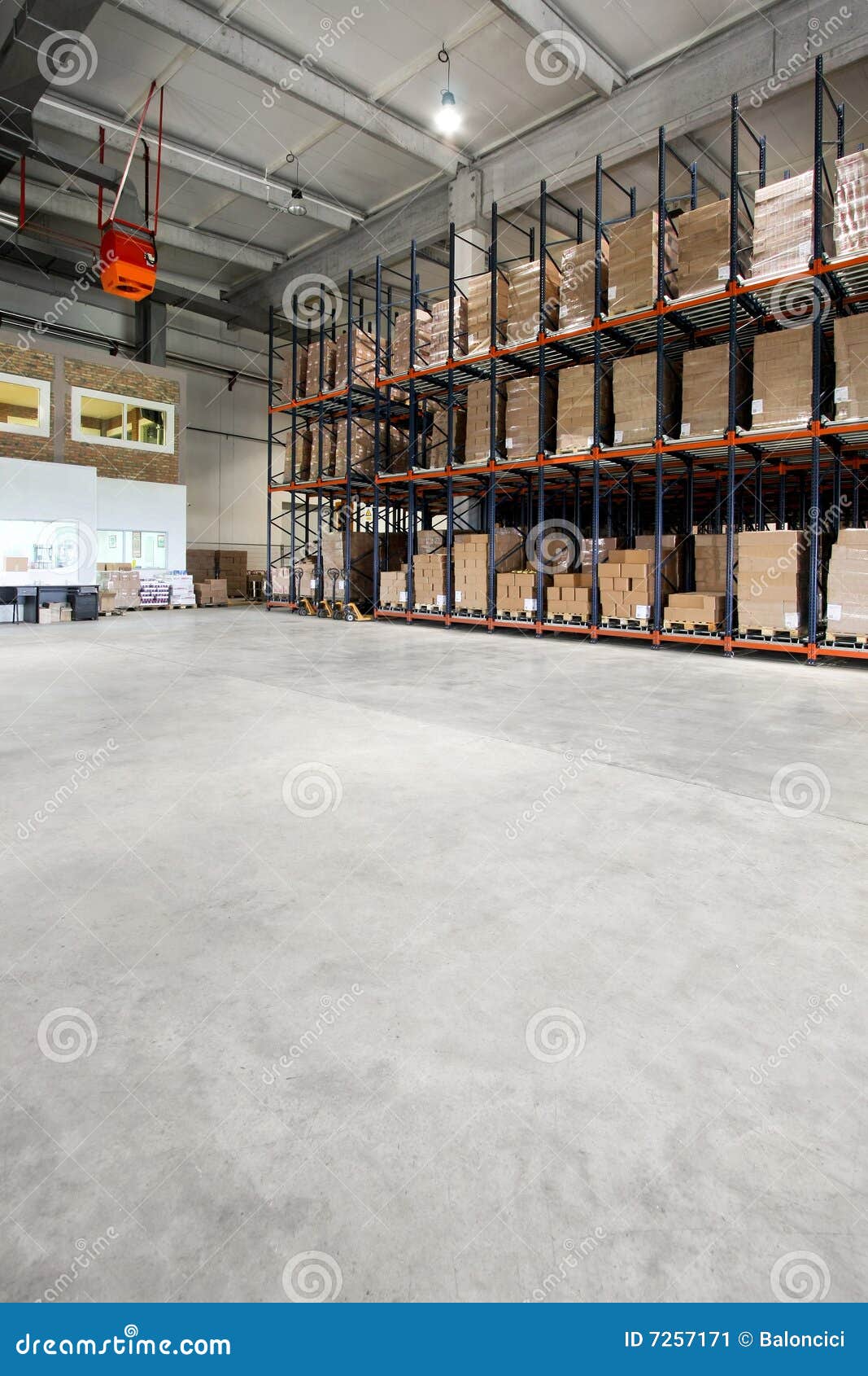 Big warehouse stock image. Image of loading, package, rack - 7257171
