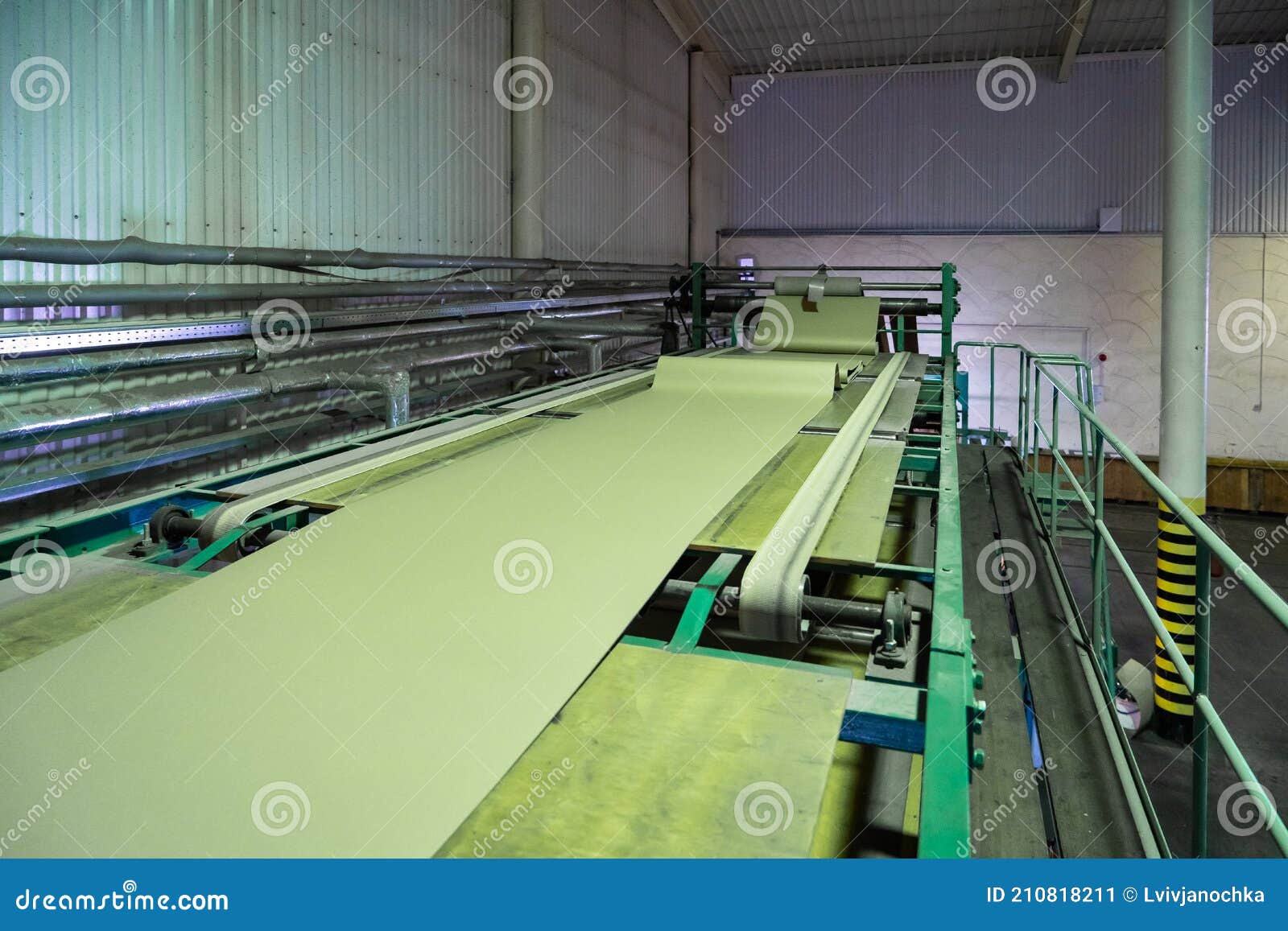 Big Warehouse with Paper Rolls and Printing Material Stock Image ...
