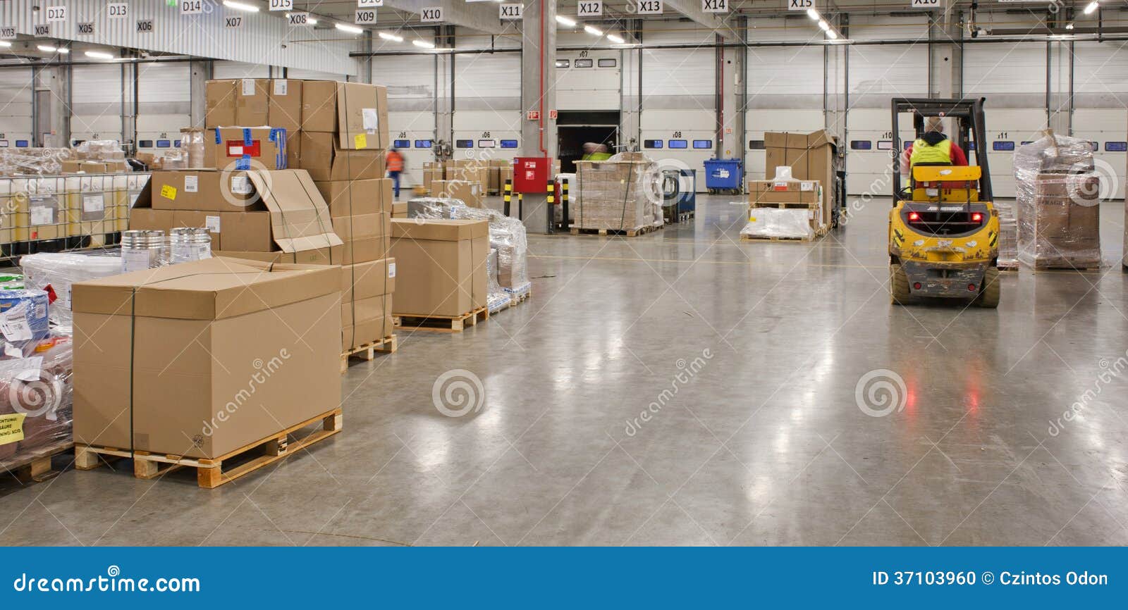 In the big warehouse stock photo. Image of business, distribution ...
