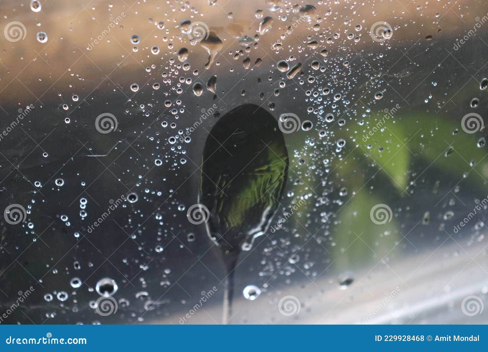 A Big Water Drop in the Polythin Roof Stock Photo - Image of drop ...