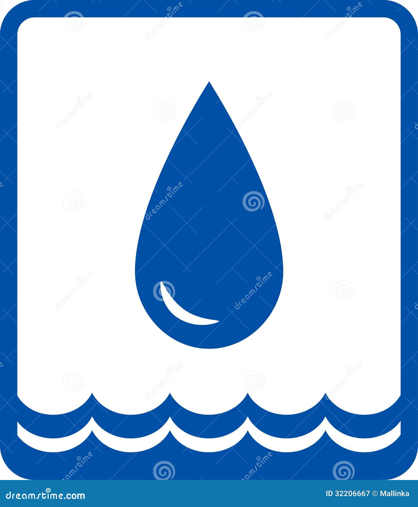 Big water drop and wave stock vector. Illustration of home - 32206667