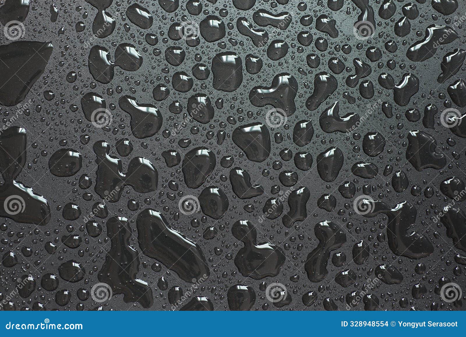 Big Water Droplets Abstract Shape on a Black Background Stock Photo ...