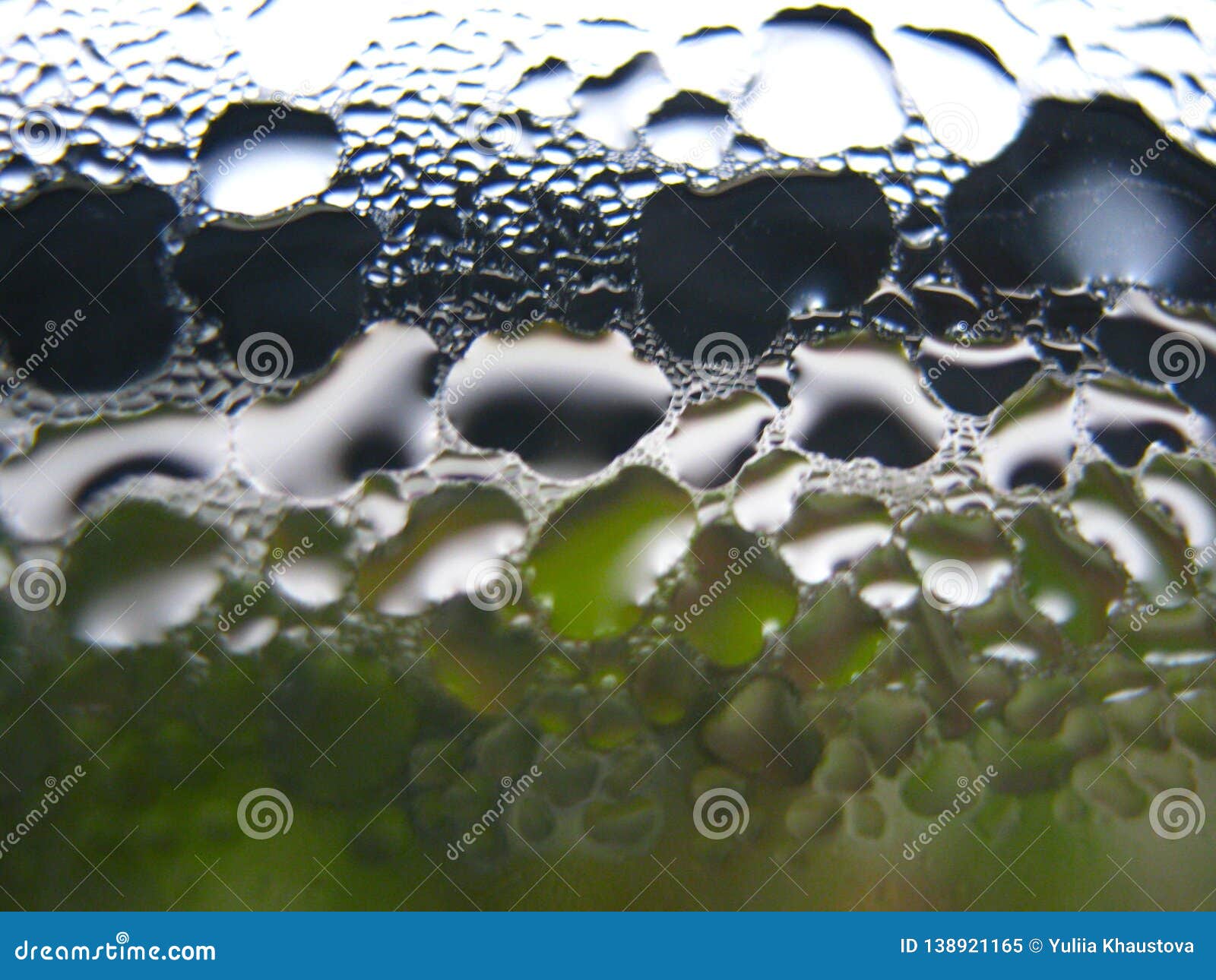 Large Drops of Water on the Window Stock Image - Image of clear, curve ...
