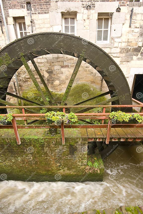 Big water-wheel turning stock image. Image of wonderful - 27358089