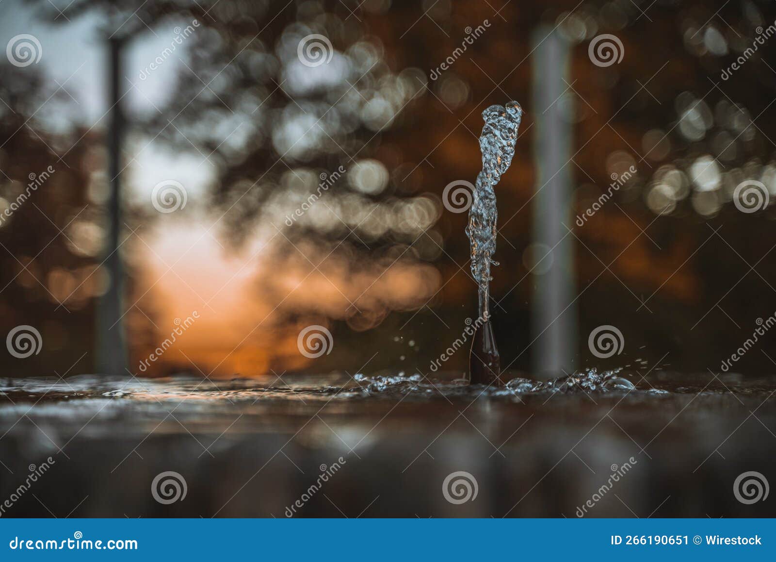 Big Waterdrop Splashing on the Pond Stock Image - Image of background ...