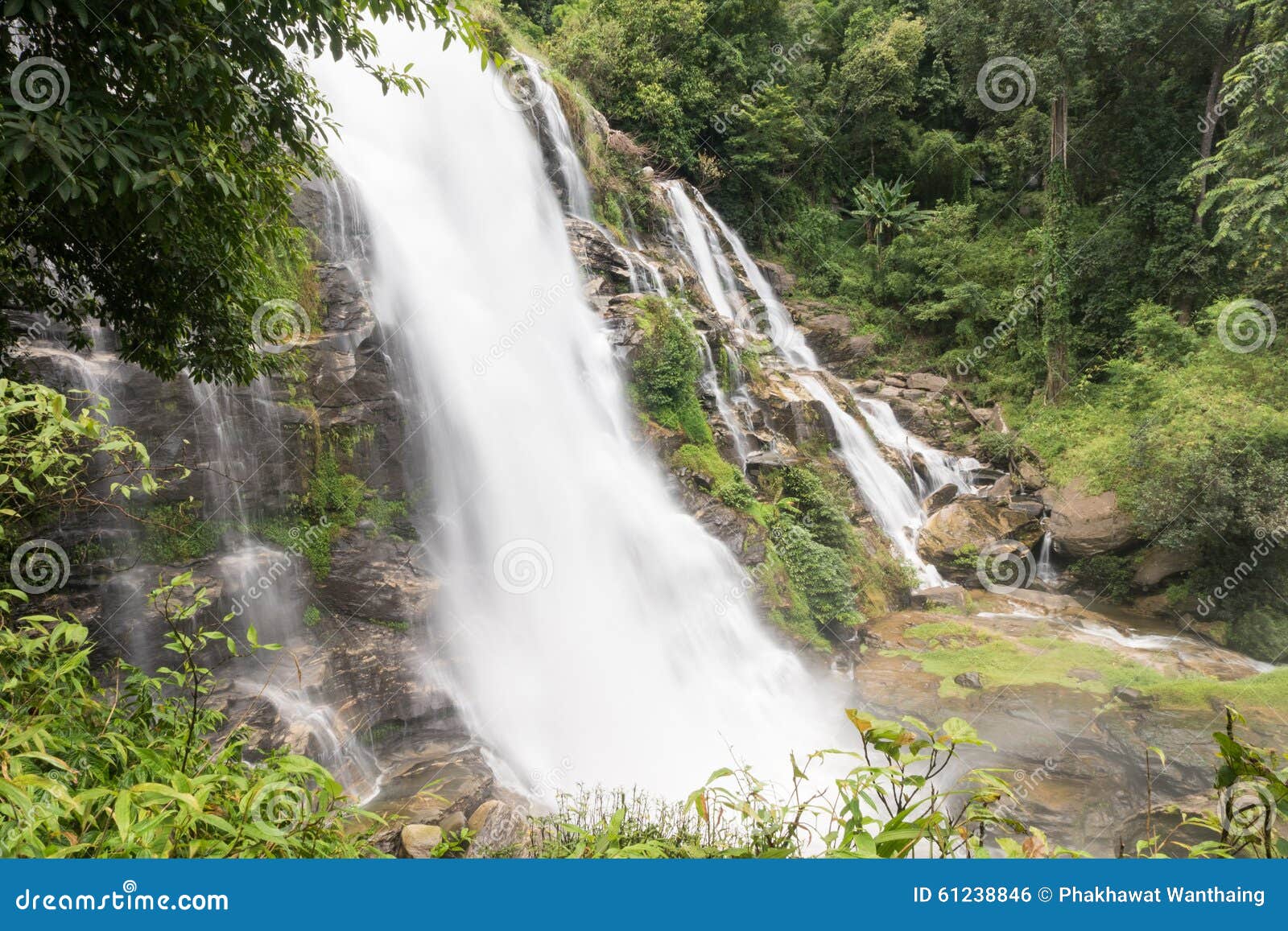 Big Waterfall at Doi Inthanon Stock Photo - Image of water, rainy: 61238846