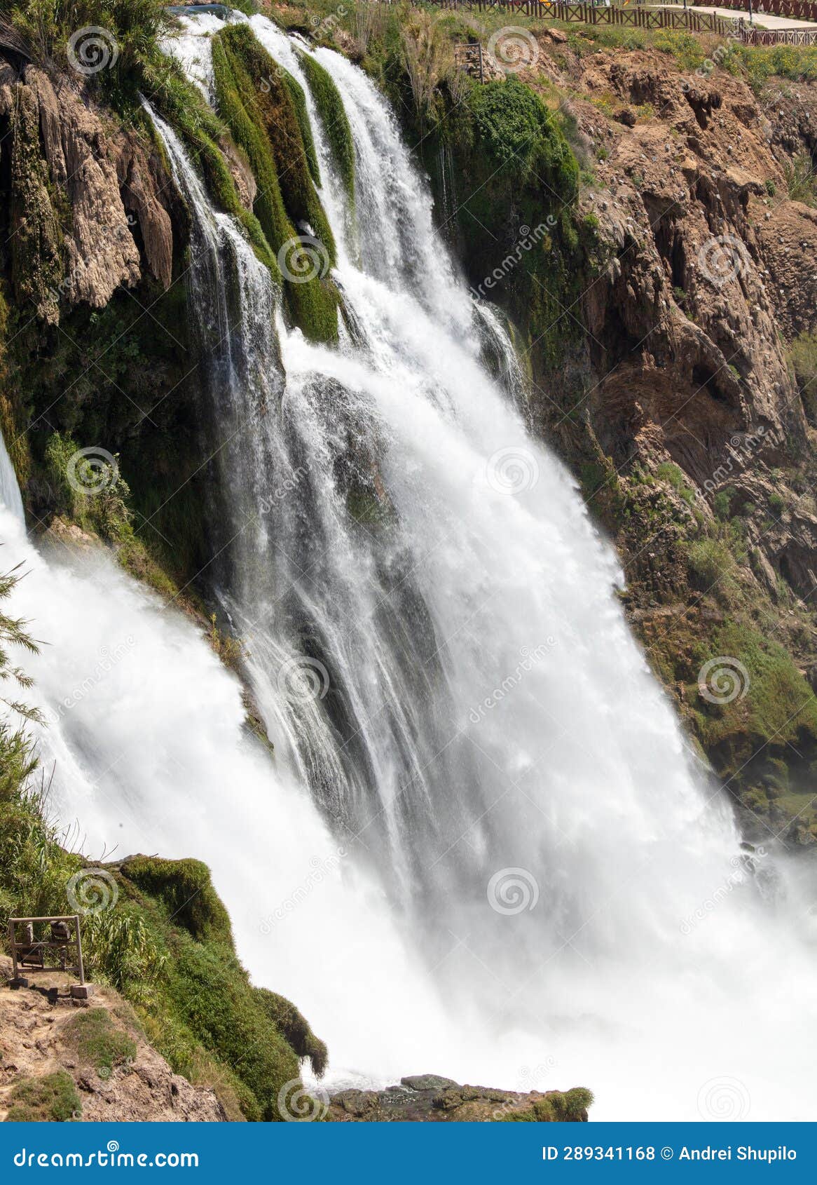 Big Waterfall from the Mountain in Nature Stock Photo - Image of ...