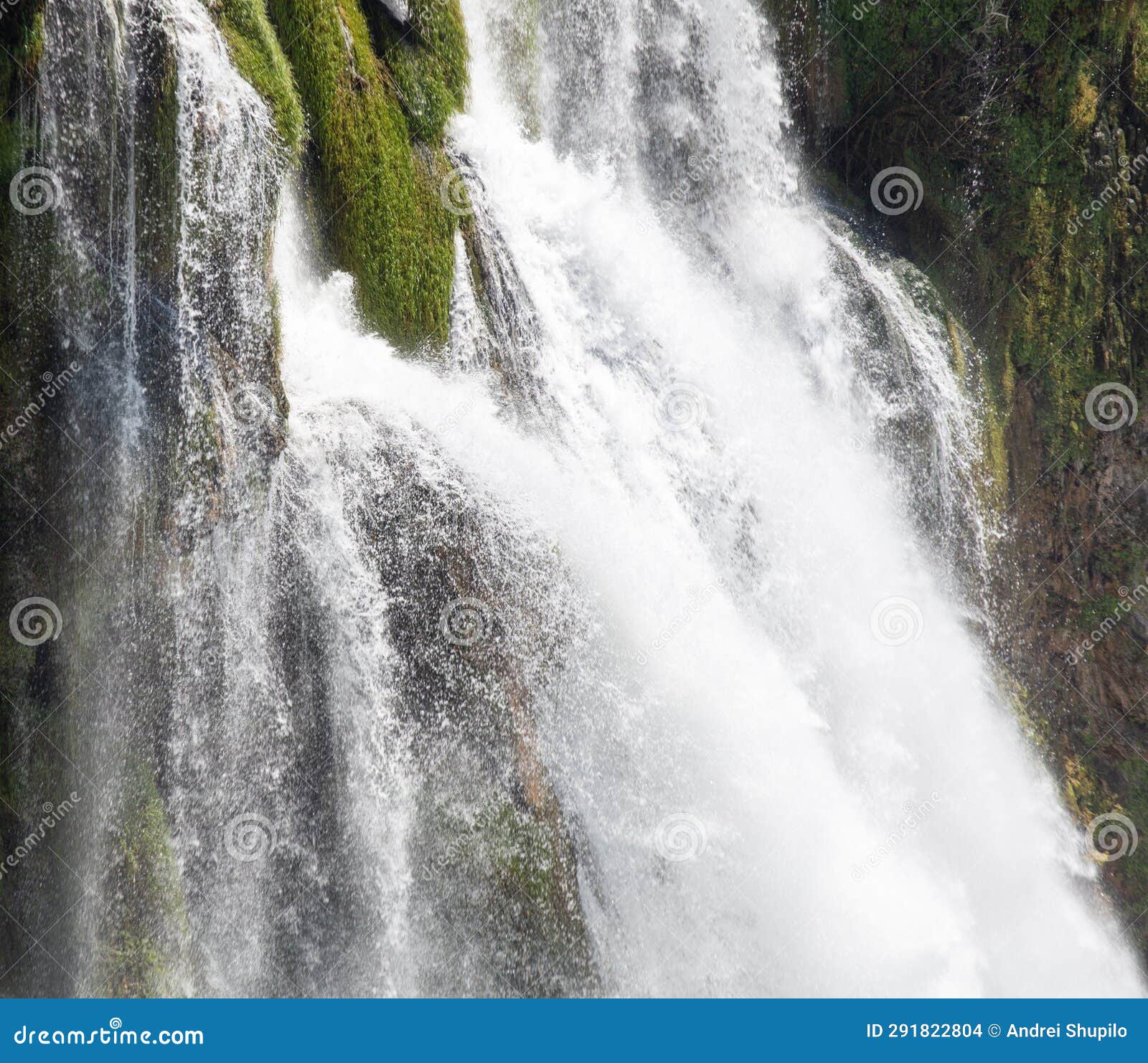 Big Waterfall from the Mountain in Nature Stock Photo - Image of valley ...