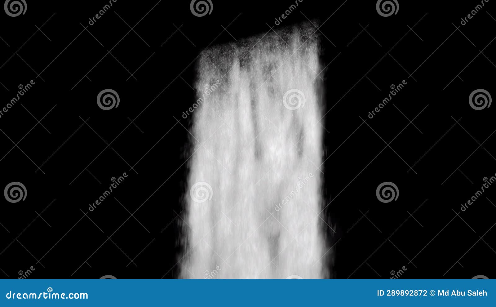 Big Waterfall Side View. Waterfall with Alpha Channel. Transparent ...