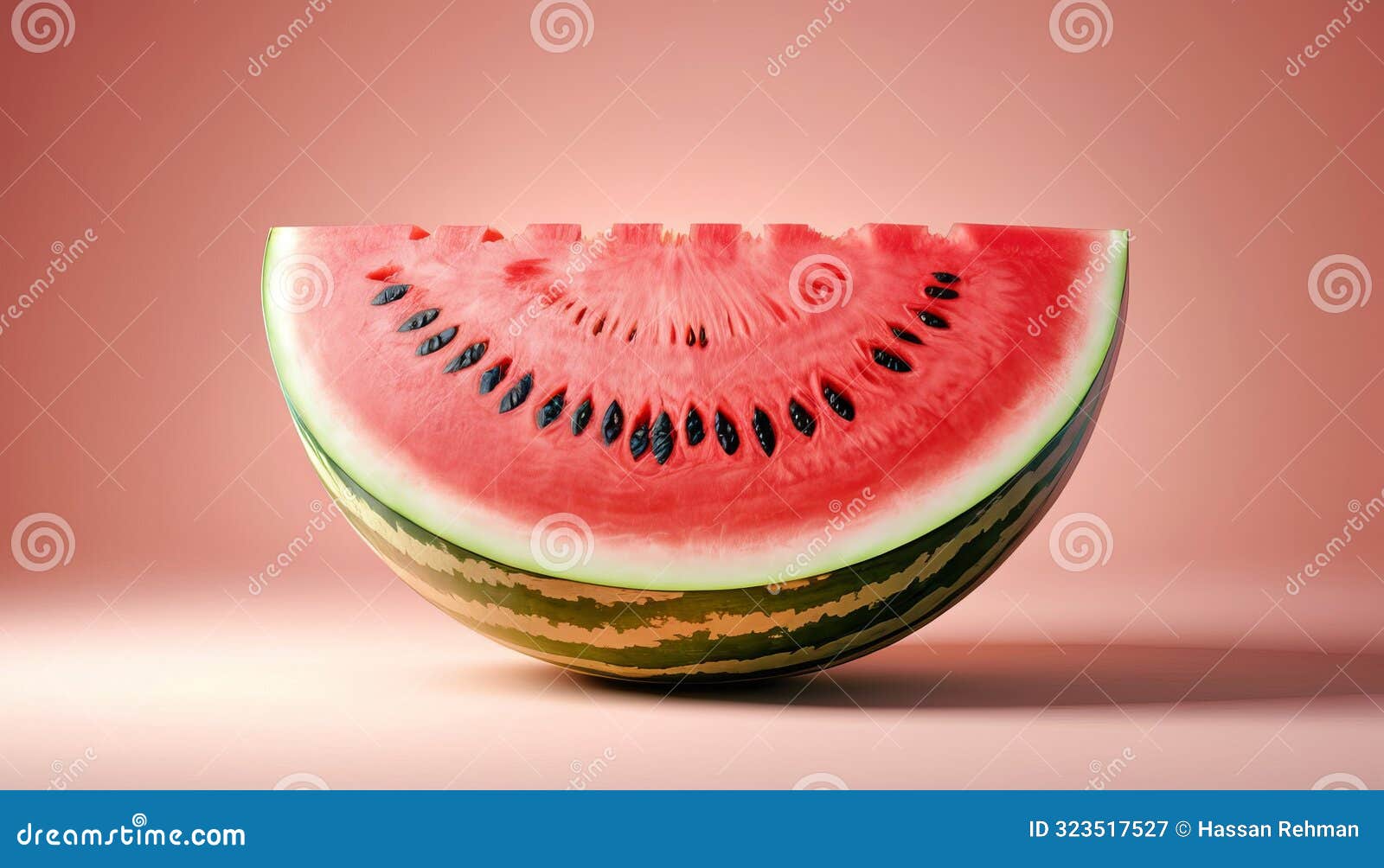 Big Watermelon and Slice on White Background As Package Design Element ...