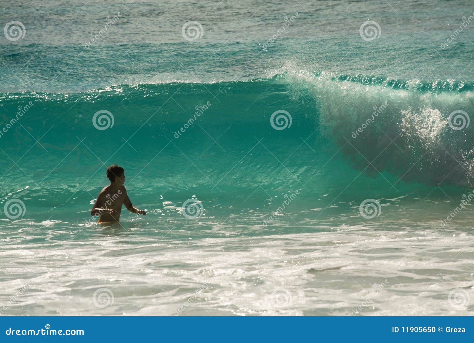Big wave. stock photo. Image of wave, coastline, swimmer - 11905650