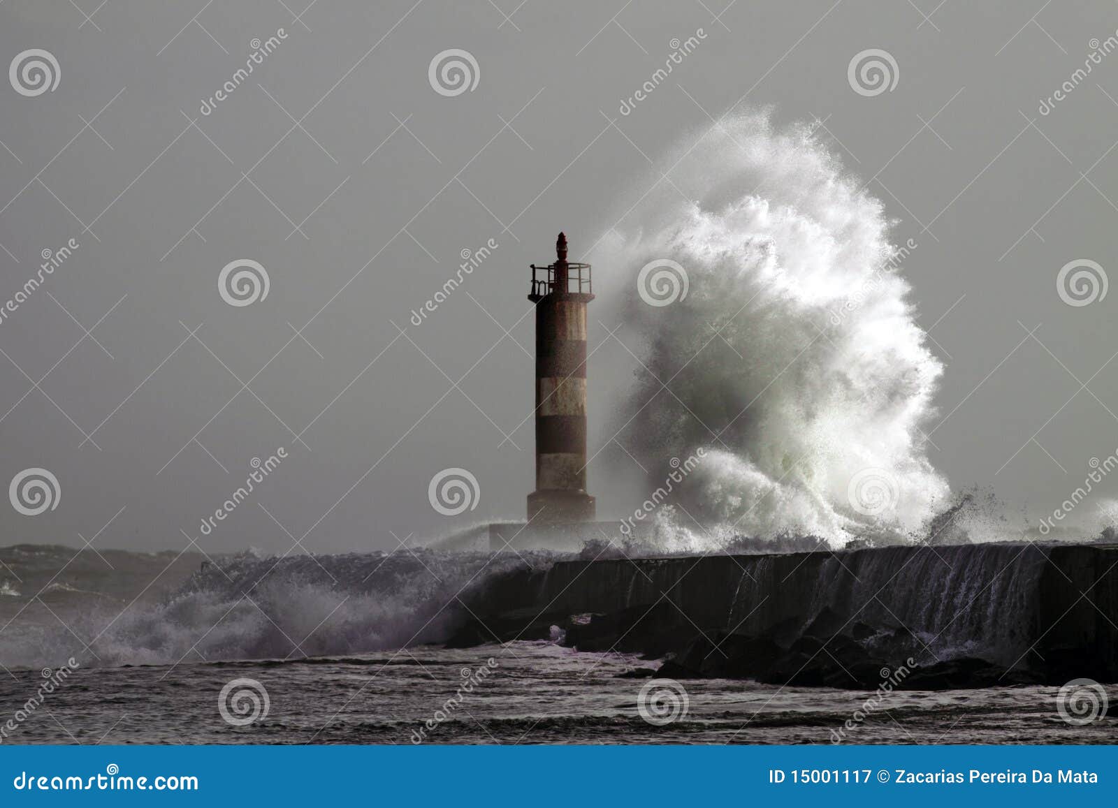 Big Wave Against Lighthouse Stock Image - Image of energy, beacon: 15001117