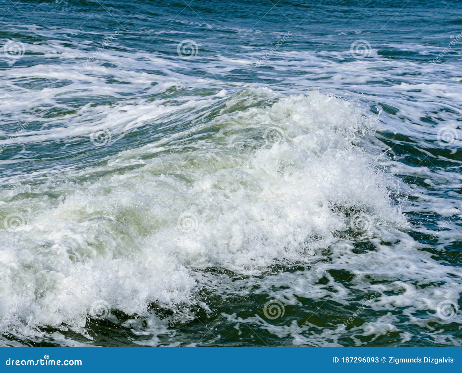 A Big Wave on the Baltic Sea Coast during a Storm Stock Image - Image ...
