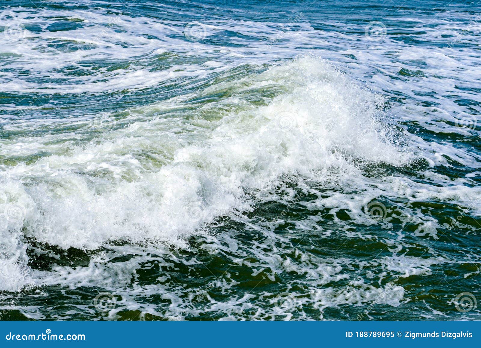 A Big Wave on the Baltic Sea Coast during a Storm Stock Image - Image ...