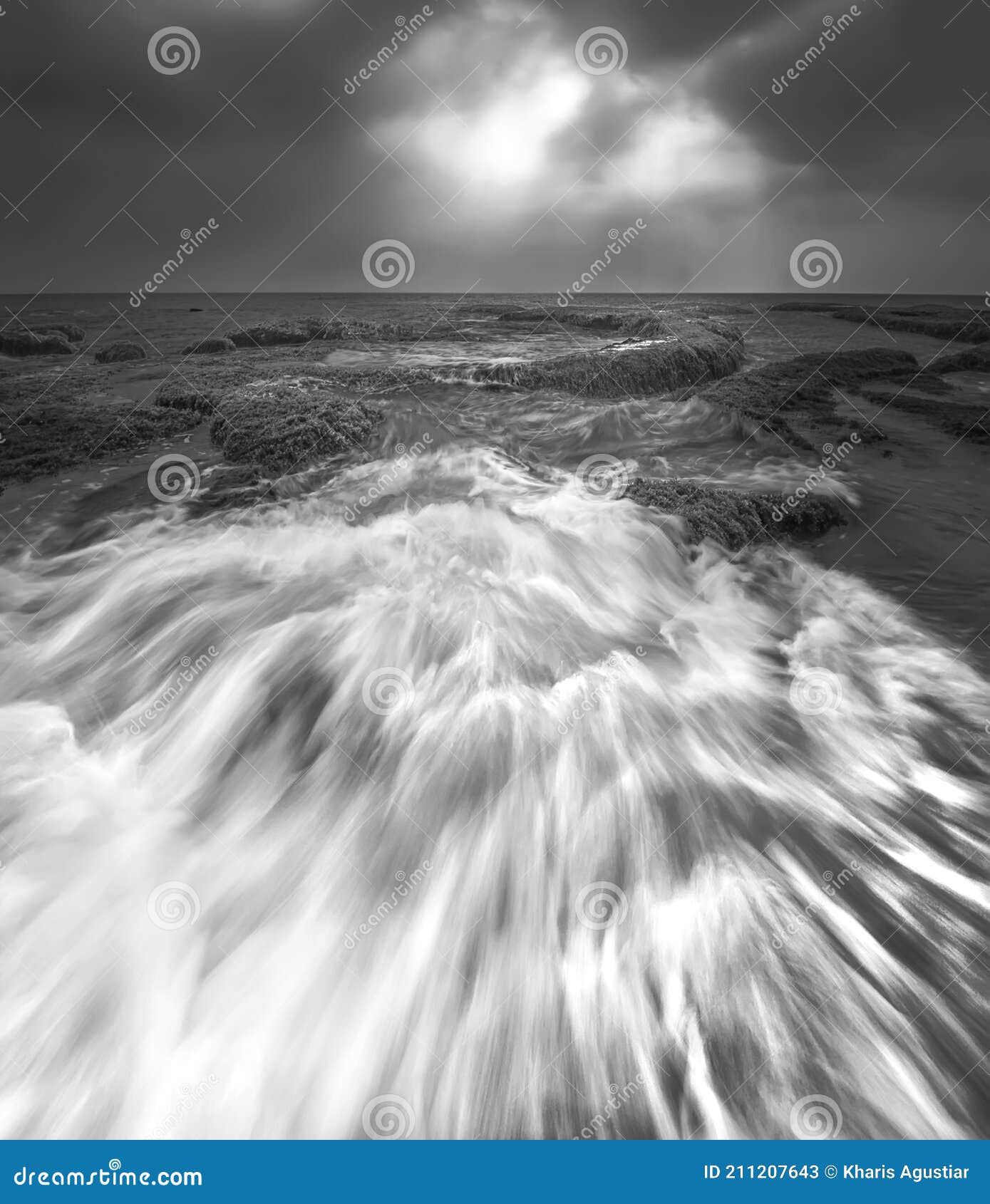Big Wave at Beach Black and White Stock Image - Image of white, wave ...