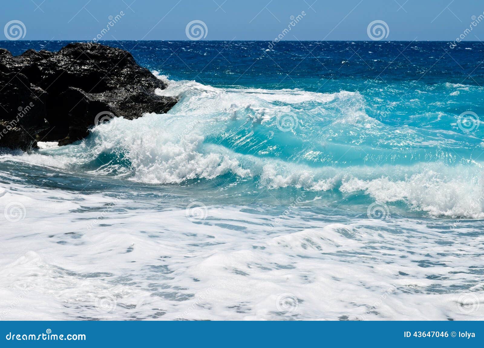 Big wave stock photo. Image of azure, holiday, landscape - 43647046