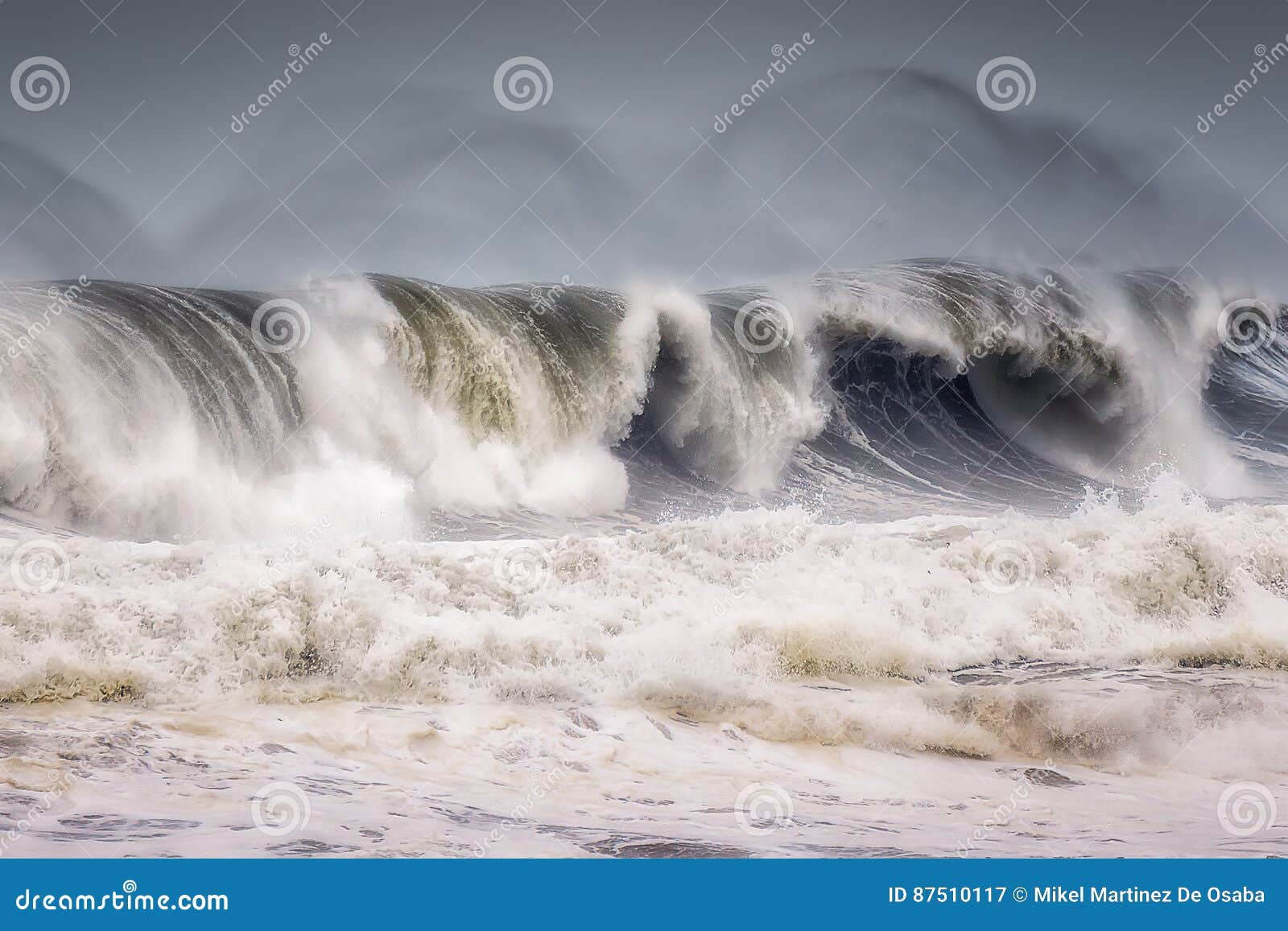 Big wave breaking stock image. Image of seascape, dark - 87510117