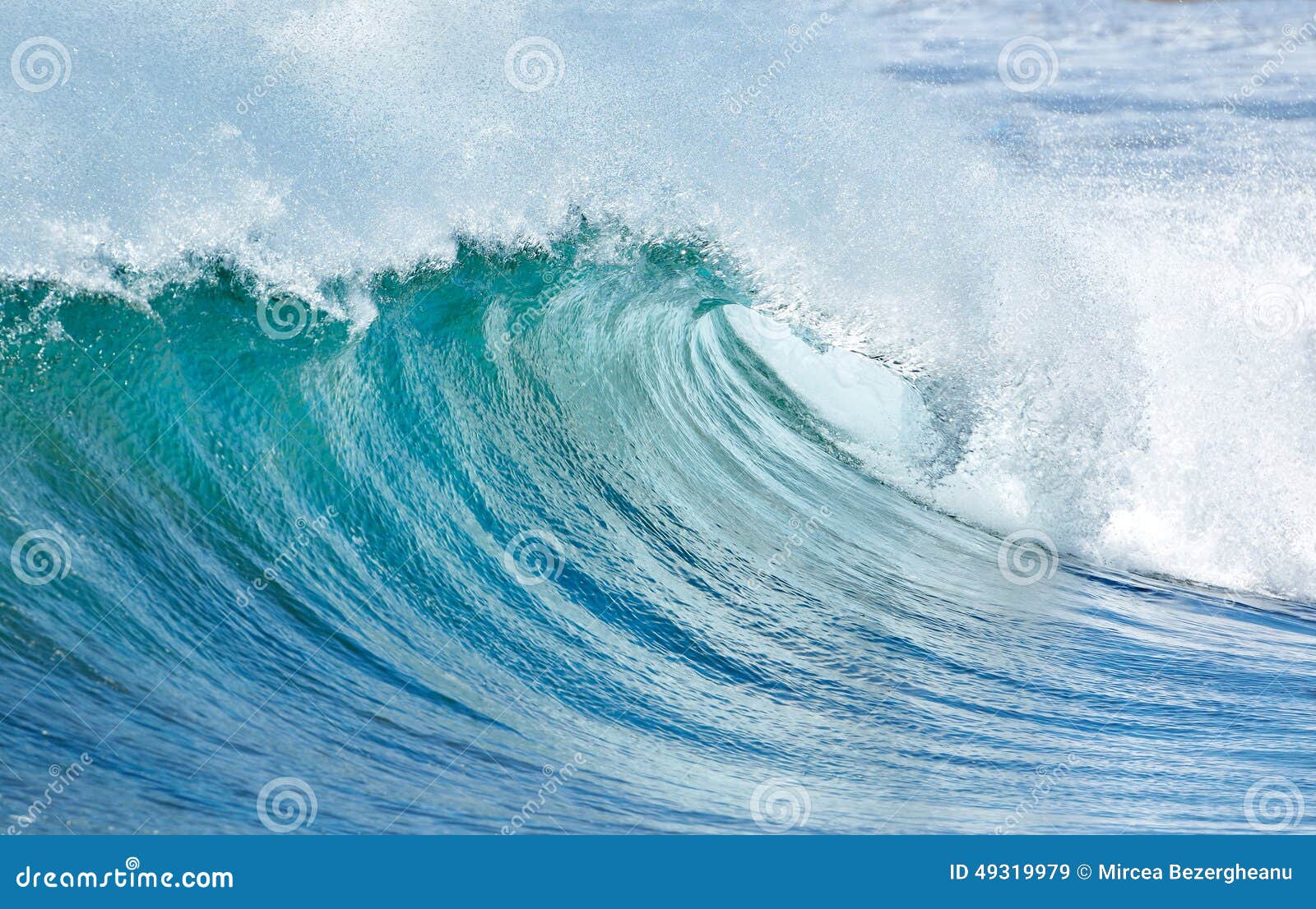Big Wave Breaking at Shore in Summer Stock Image - Image of shore ...