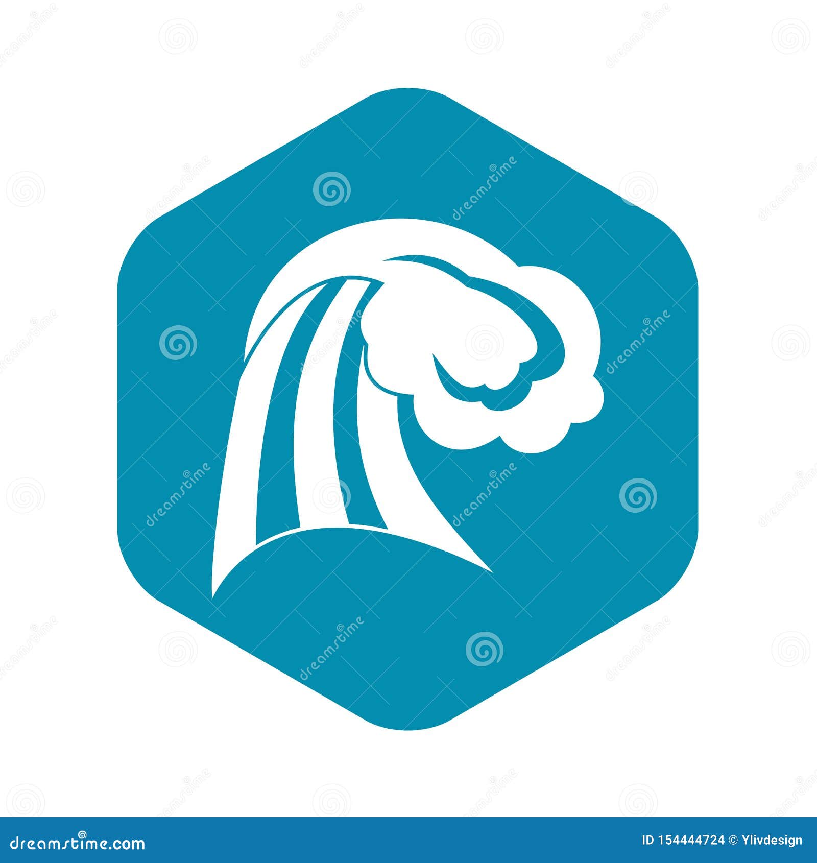 Big Wave Icon, Simple Style Stock Vector - Illustration of shape, flow ...