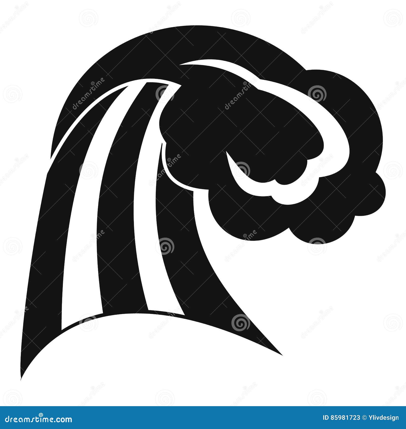 Big Wave Icon, Simple Style Stock Vector - Illustration of motion ...