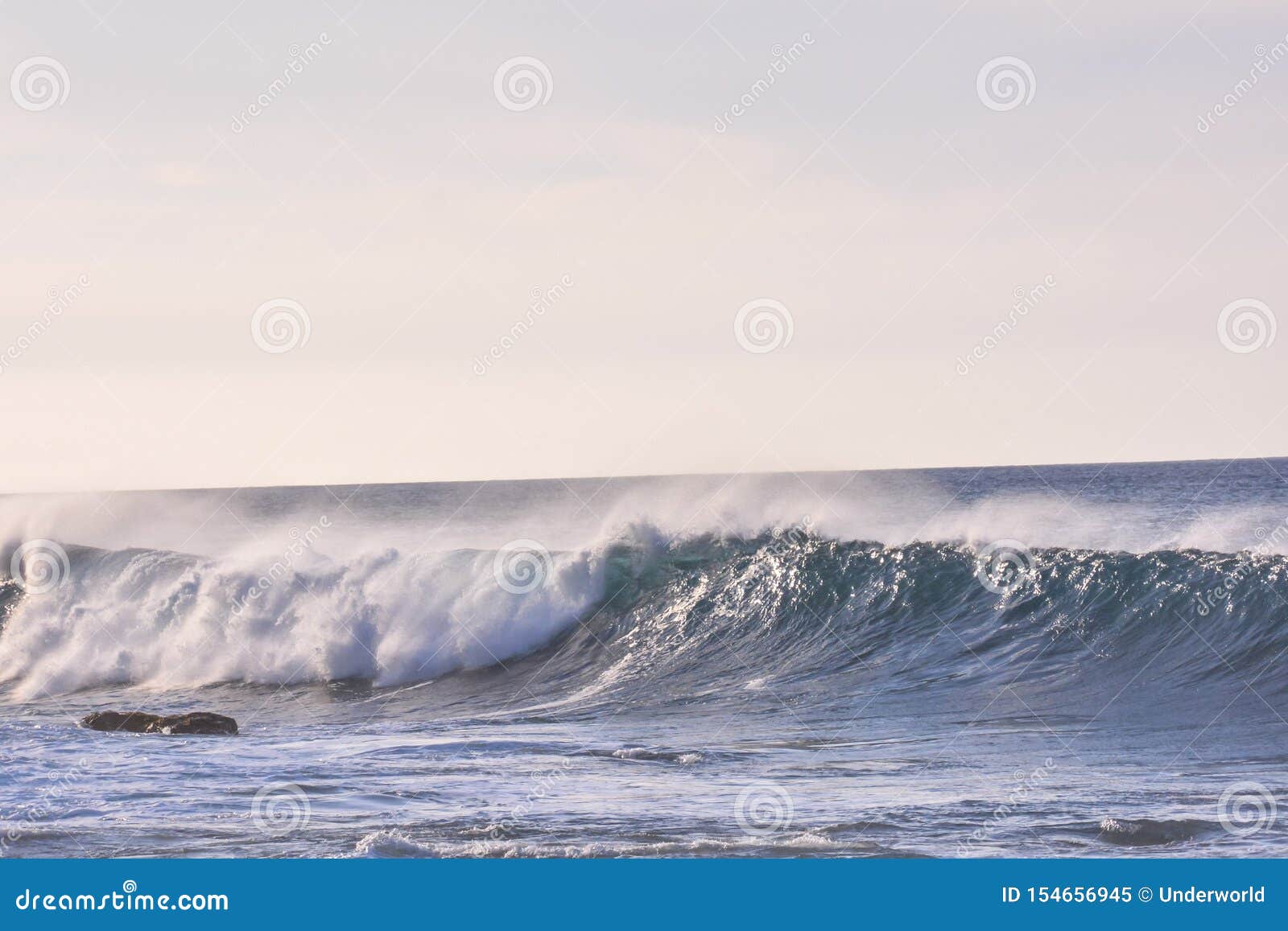 BIg Wave in the Ocean stock image. Image of tropical - 154656945