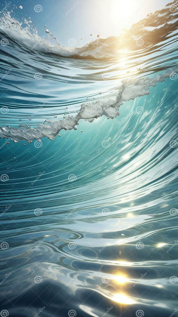 Big wave and ripples. stock illustration. Illustration of line - 282304952