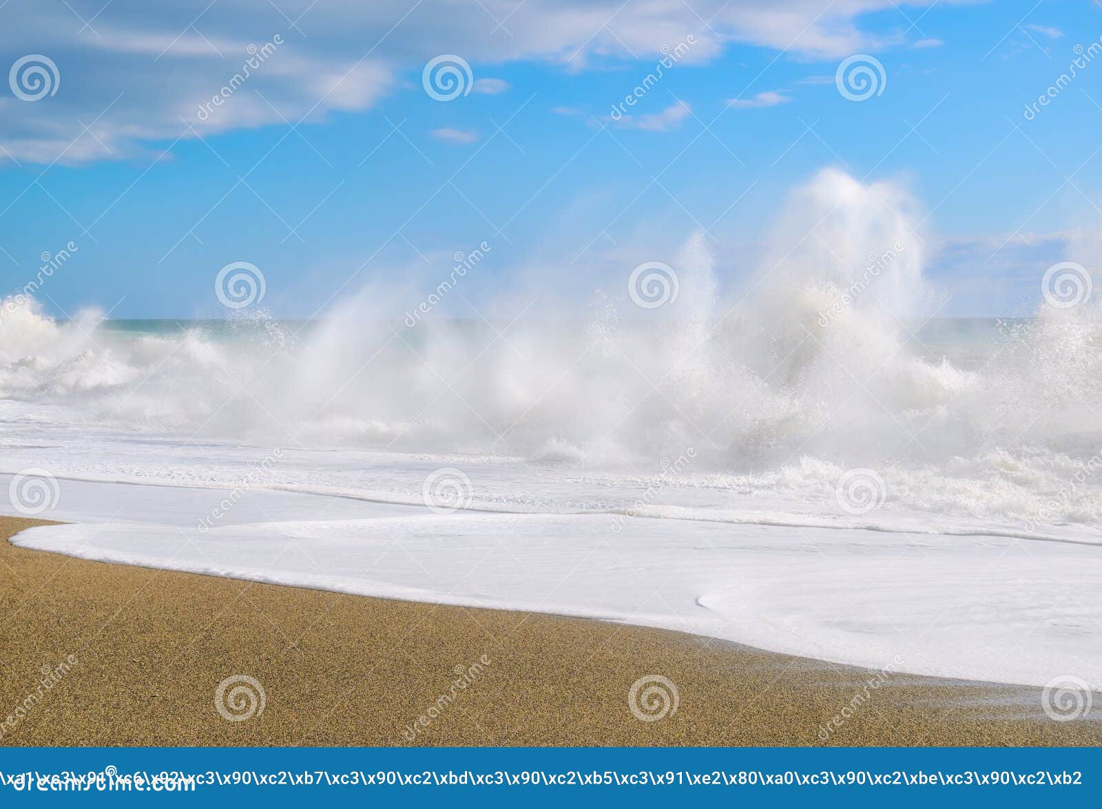 A Big Wave Rolls Over the Coastline Stock Image - Image of surf, drop ...