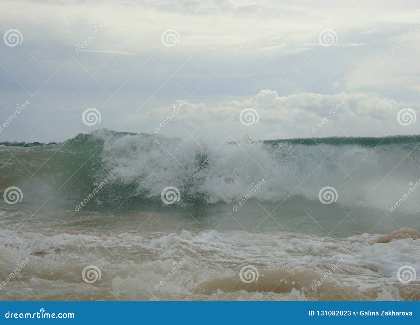 Big Wave on a Tropical Beach. Stock Image - Image of asia, thailand ...