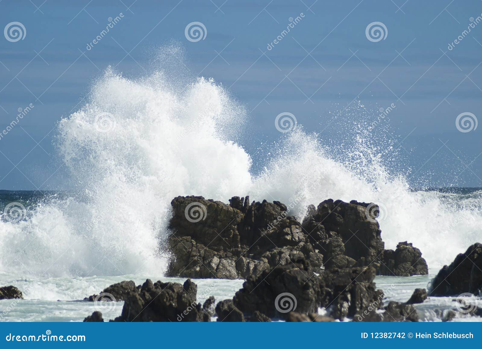 Big waves crashing down stock photo. Image of cloud, color - 12382742