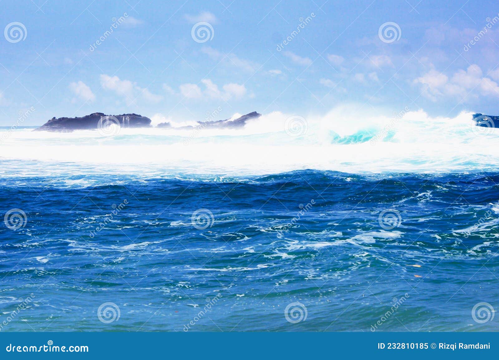 Big waves hit the rocks stock image. Image of natural - 232810185