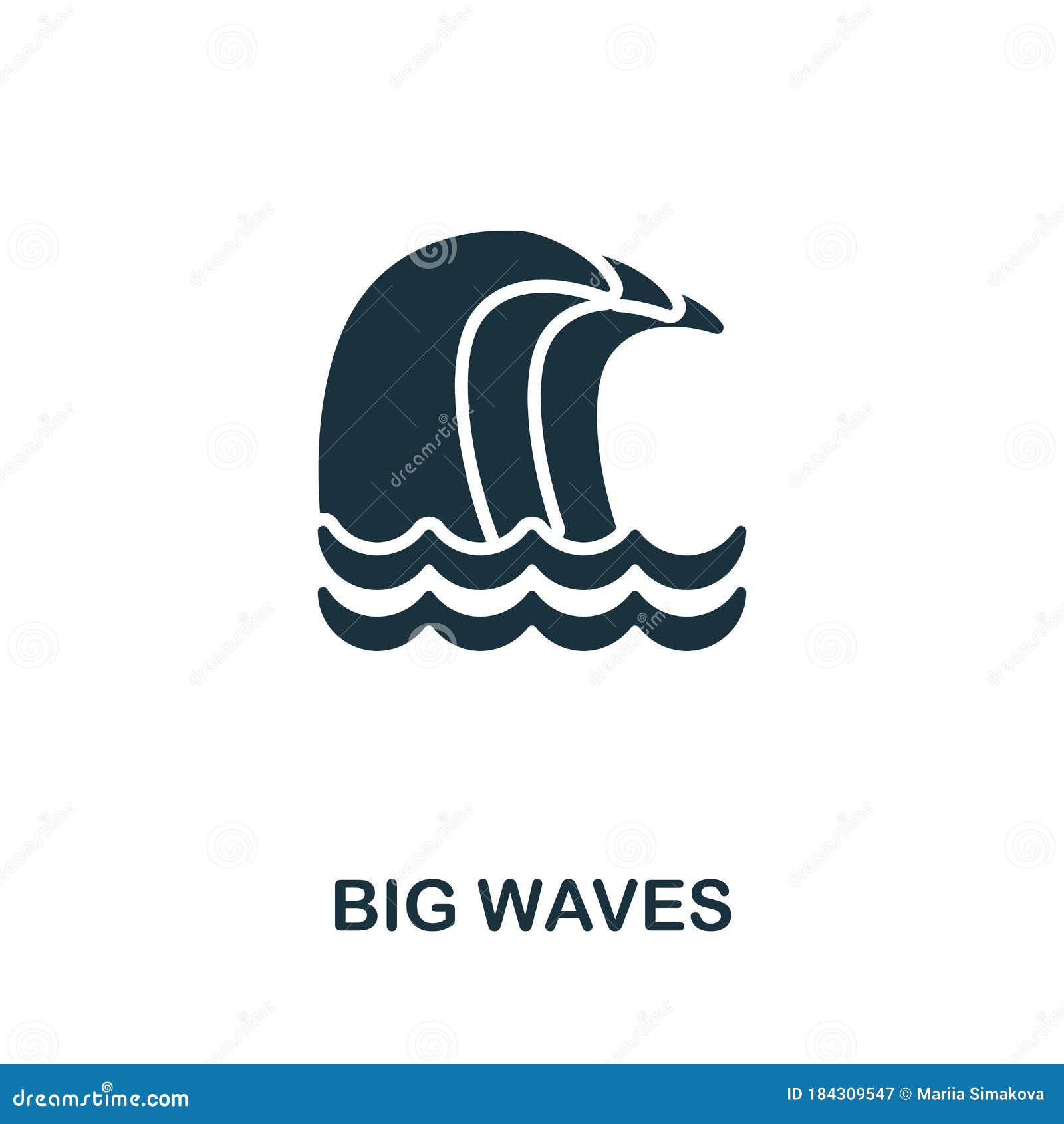 Big Waves Icon from Australia Collection. Simple Line Big Waves Icon ...