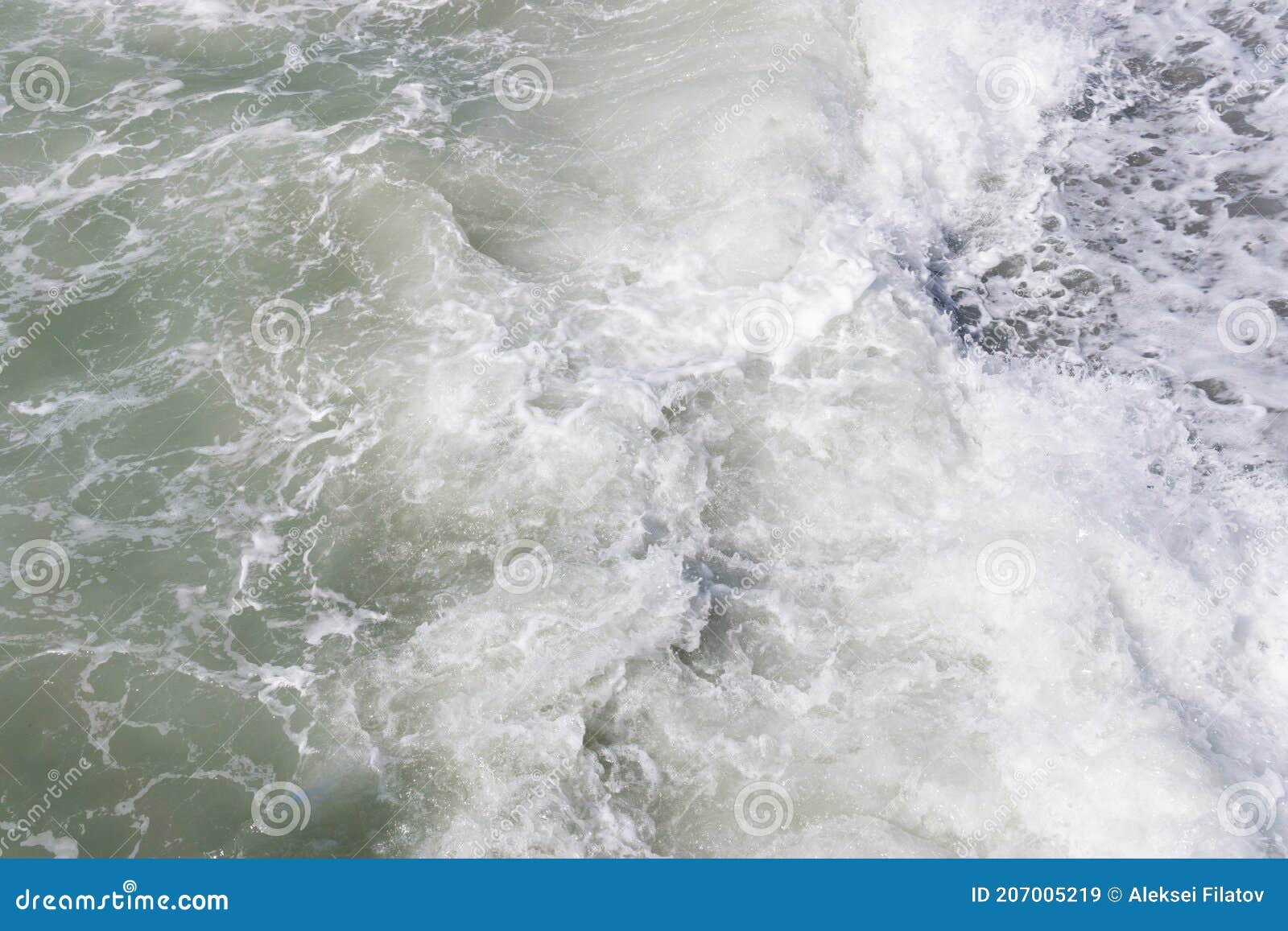 Big Waves at Open Sea. Summer Monsoon. White Crest of a Sea Wave ...