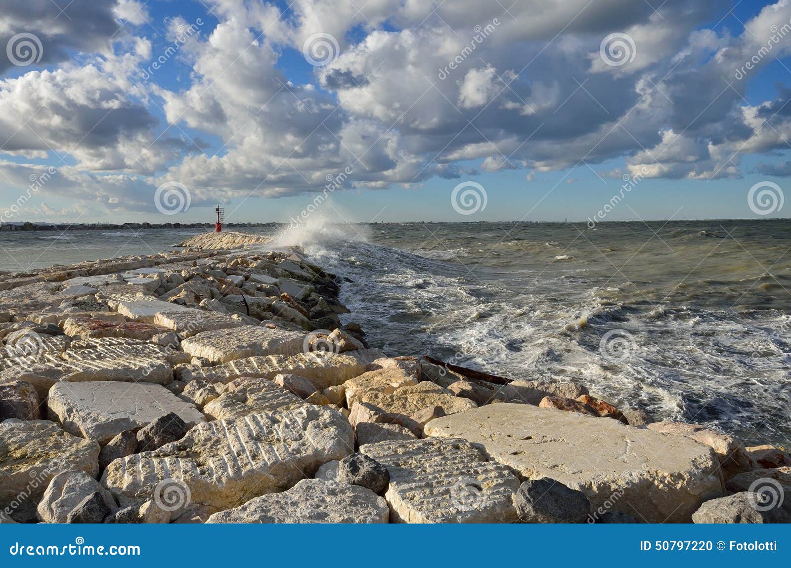 Big waves over the pier stock photo. Image of rock, nature - 50797220