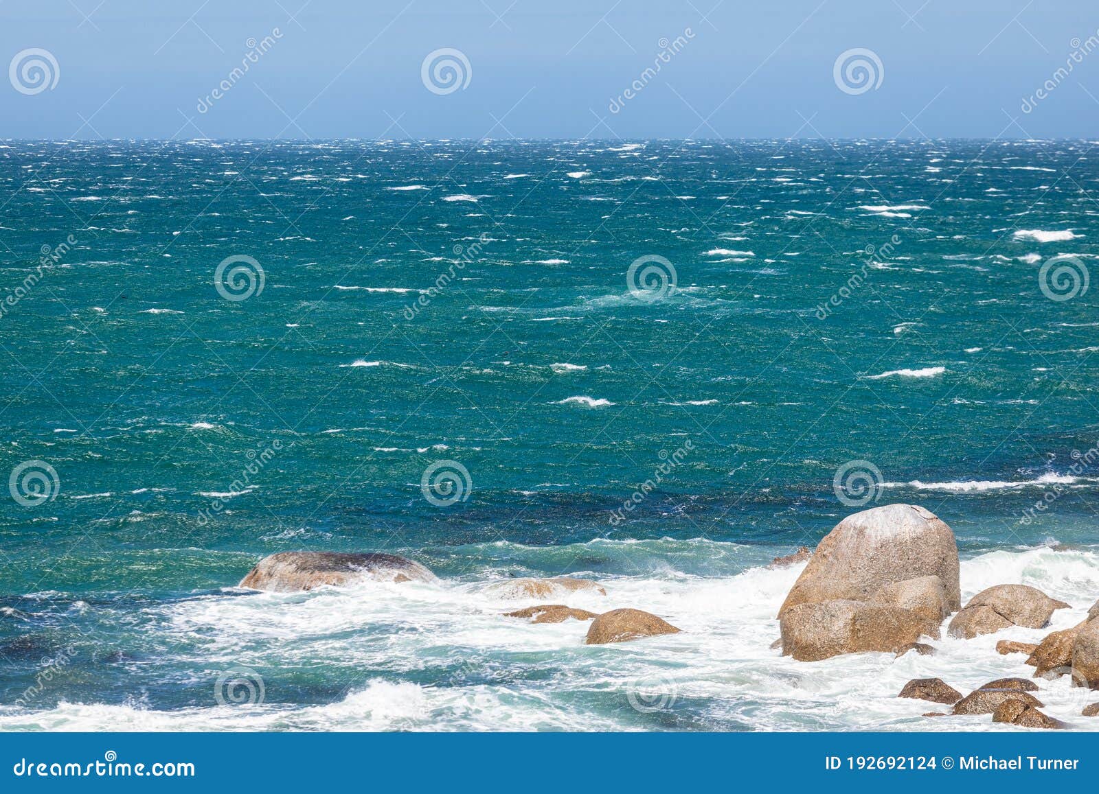 Big Waves and Rough Seas on a Very Windy Day in False Bay Cape Town ...
