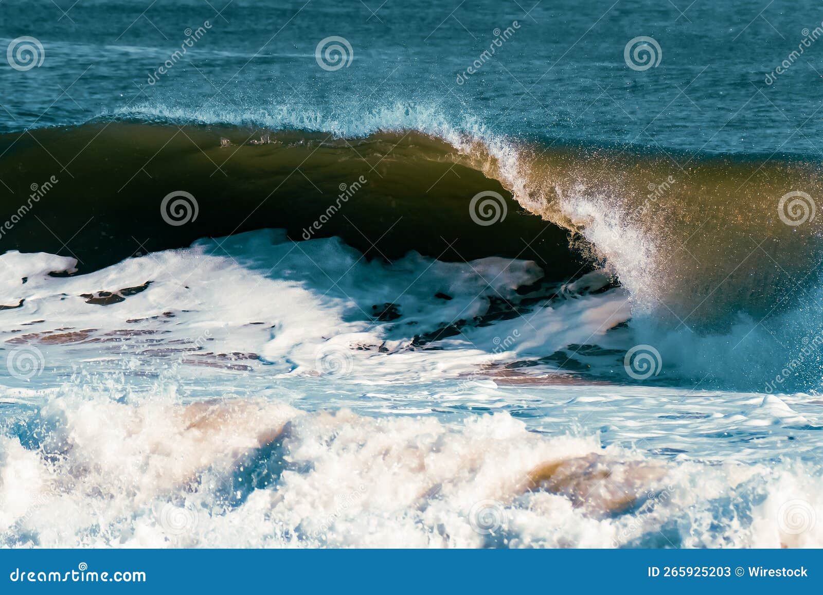 Big Waves Splashing and Hitting the Shore Stock Image - Image of motion ...
