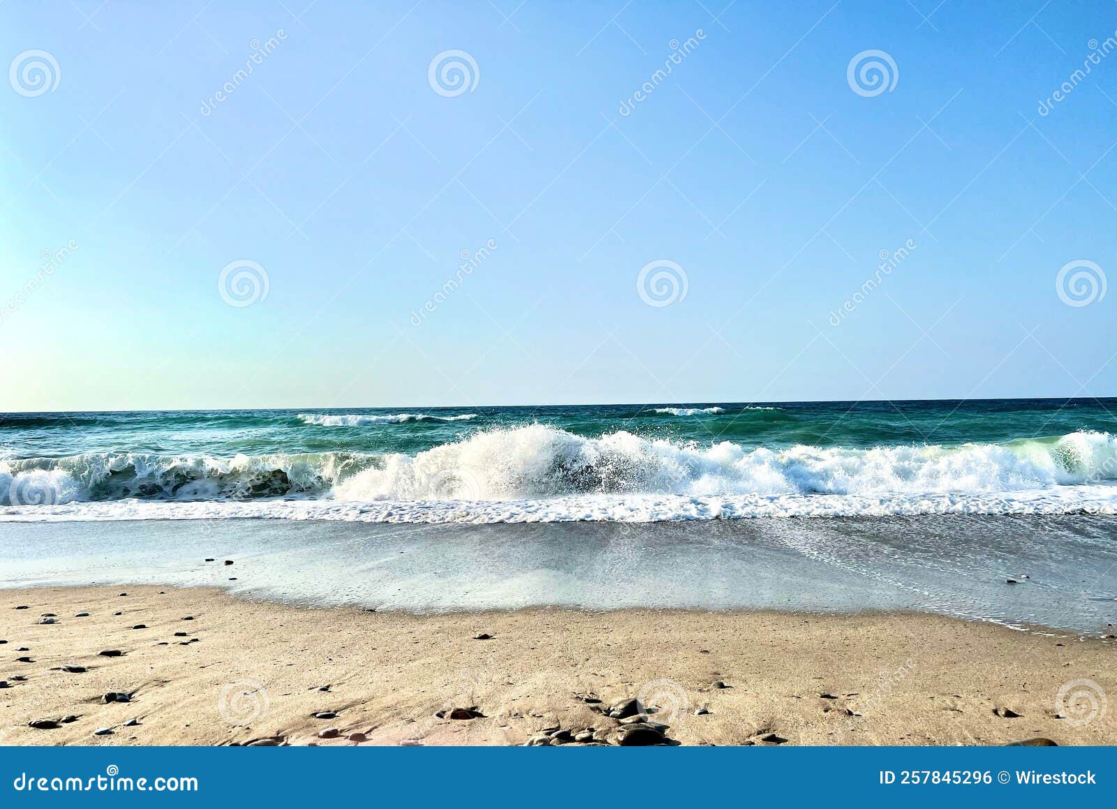 Big Waves on a Windy Day at the Beach Stock Photo - Image of shore ...