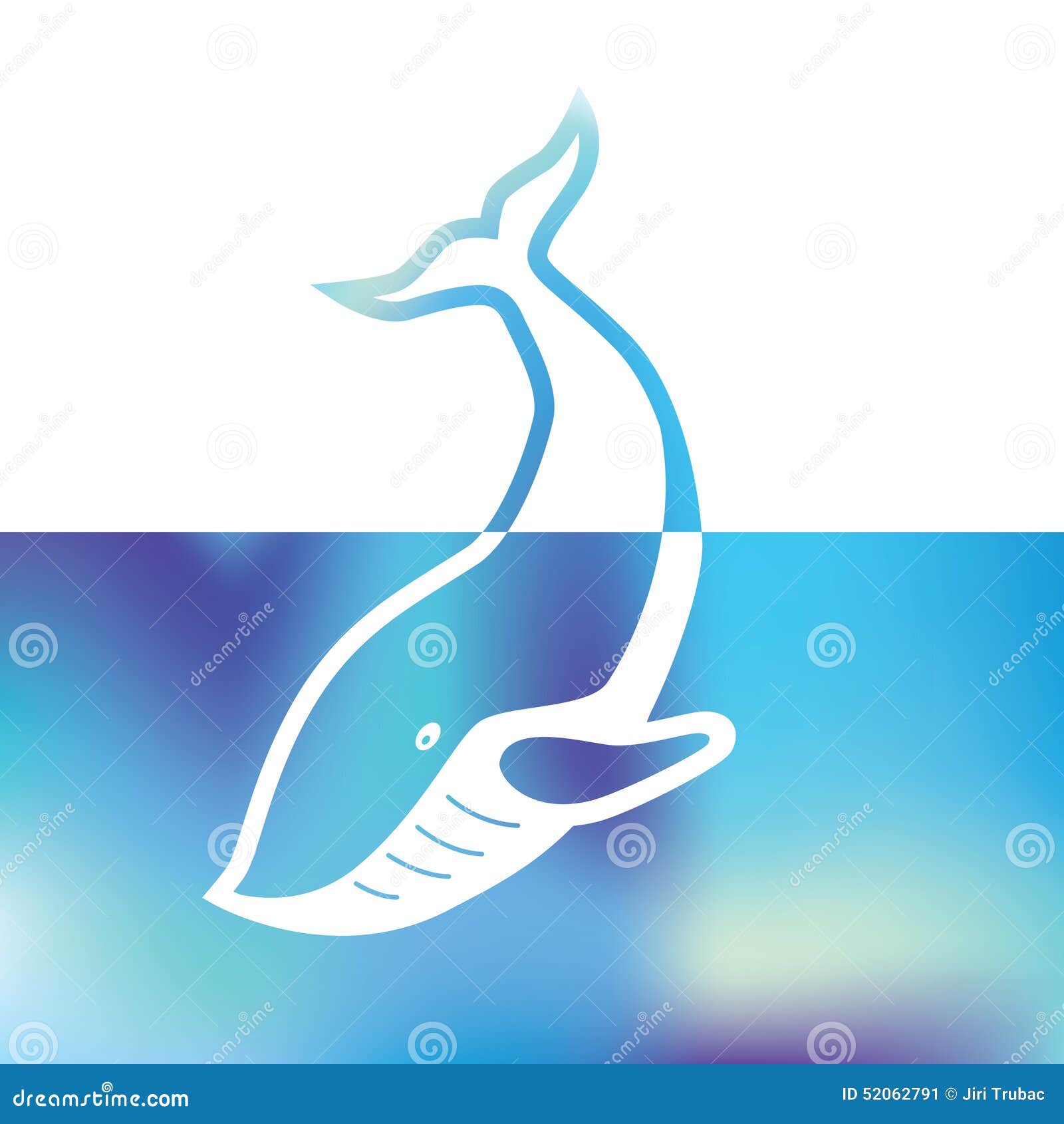 Big whale - symbol sea stock illustration. Illustration of massive ...