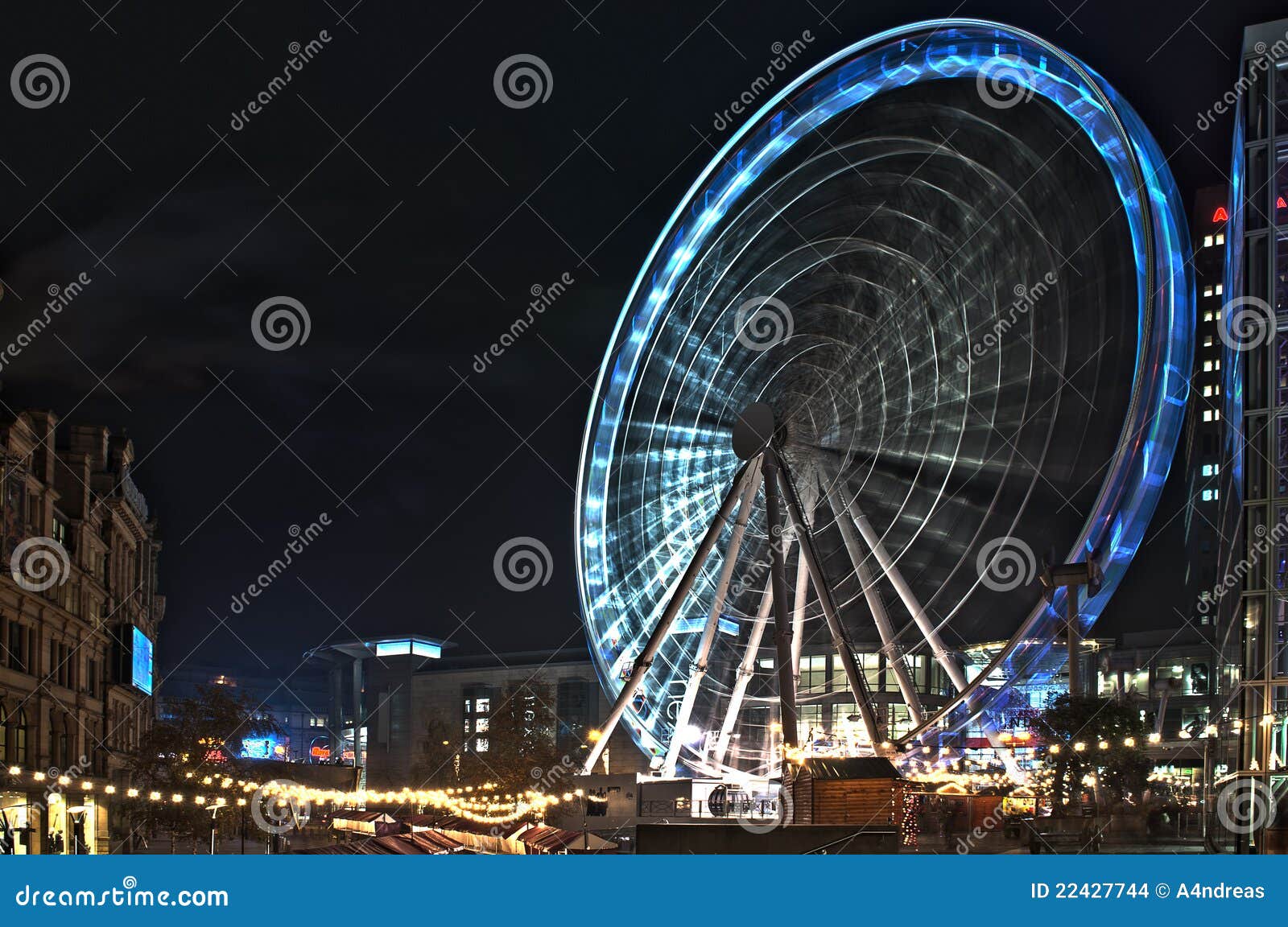 The Big Wheel of Manchester Editorial Stock Image - Image of color ...