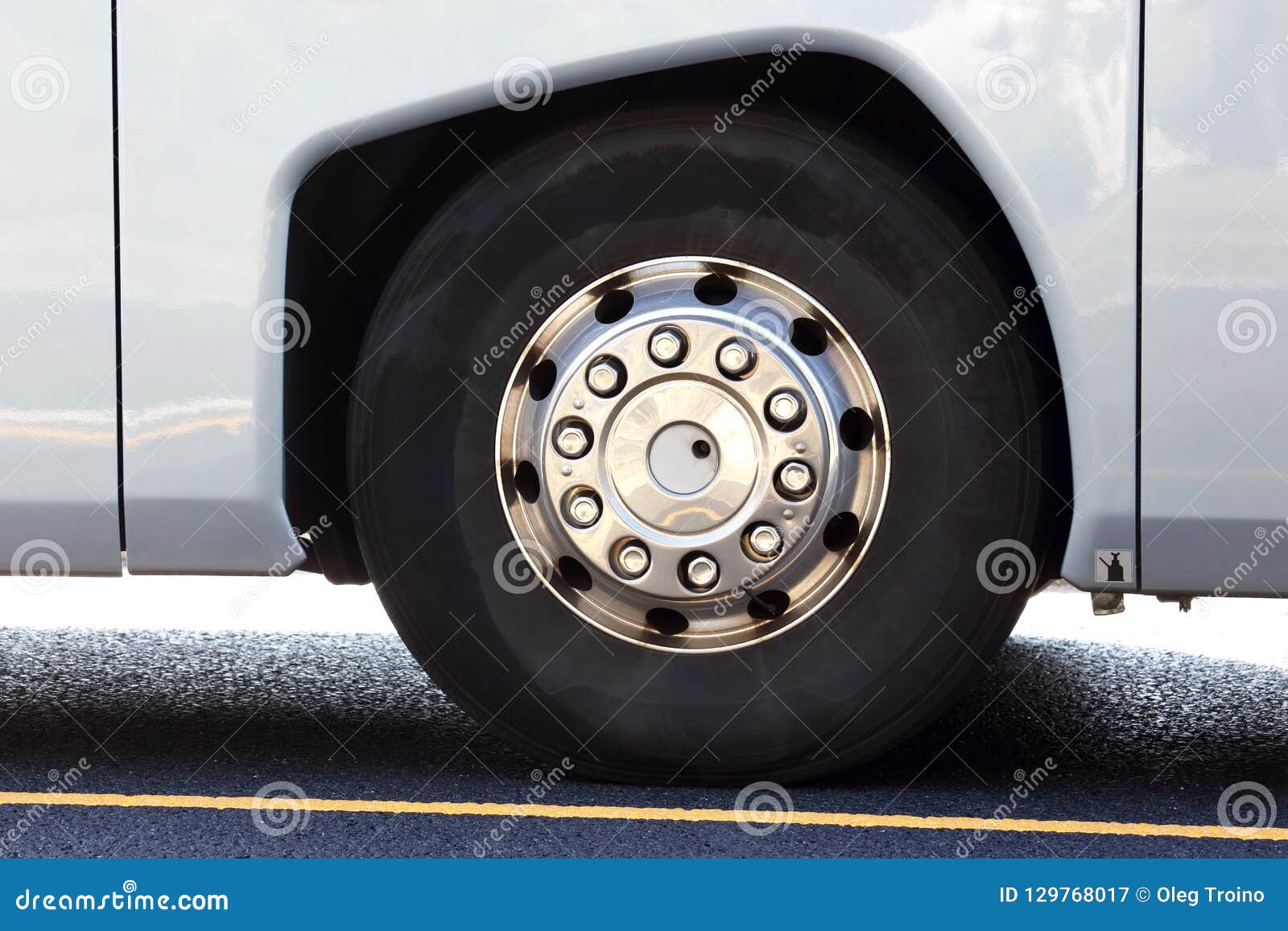 Big Wheel of a Passenger Bus Stock Image - Image of transportation ...